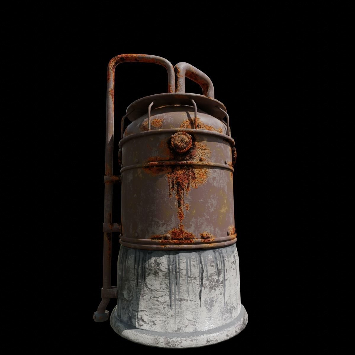 Rusted Metal Silo 3D model | CGTrader
