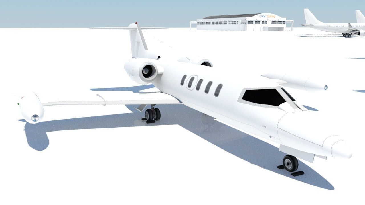 3D model Lear 25-35 Jet static lowpoly VR / AR / low-poly | CGTrader