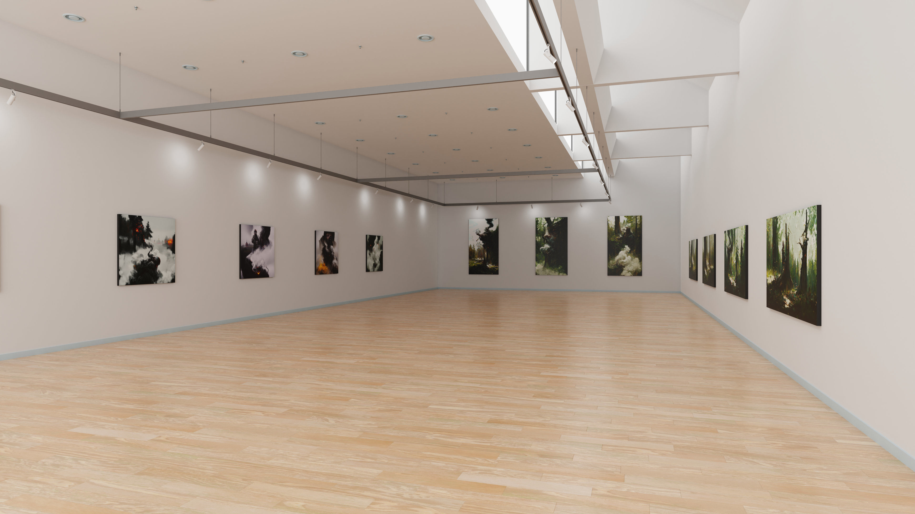 3D model Art Museum Gallery Interior 34 VR / AR / low-poly | CGTrader