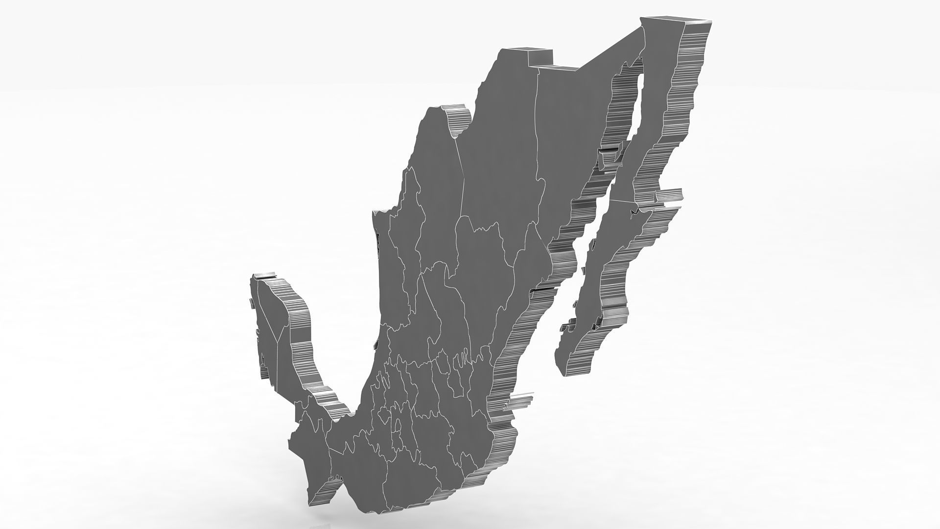 Mexico 3D Map 3D model | CGTrader