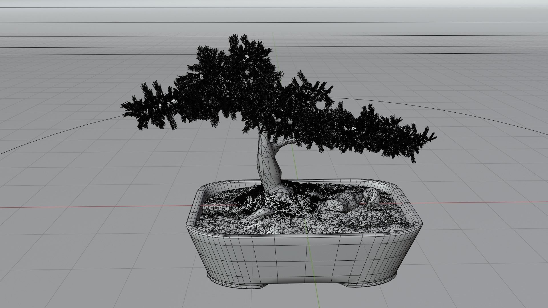 Bonsai tree in pot free 3D model | CGTrader