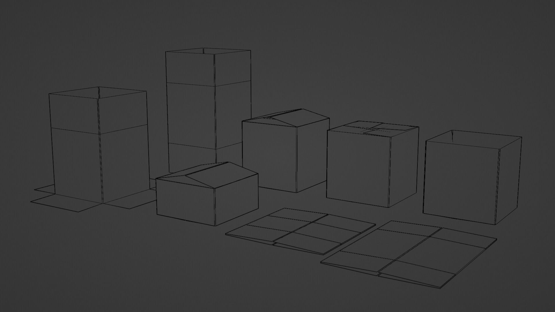 3D model Low-Poly Cardboard Boxes VR / AR / low-poly | CGTrader