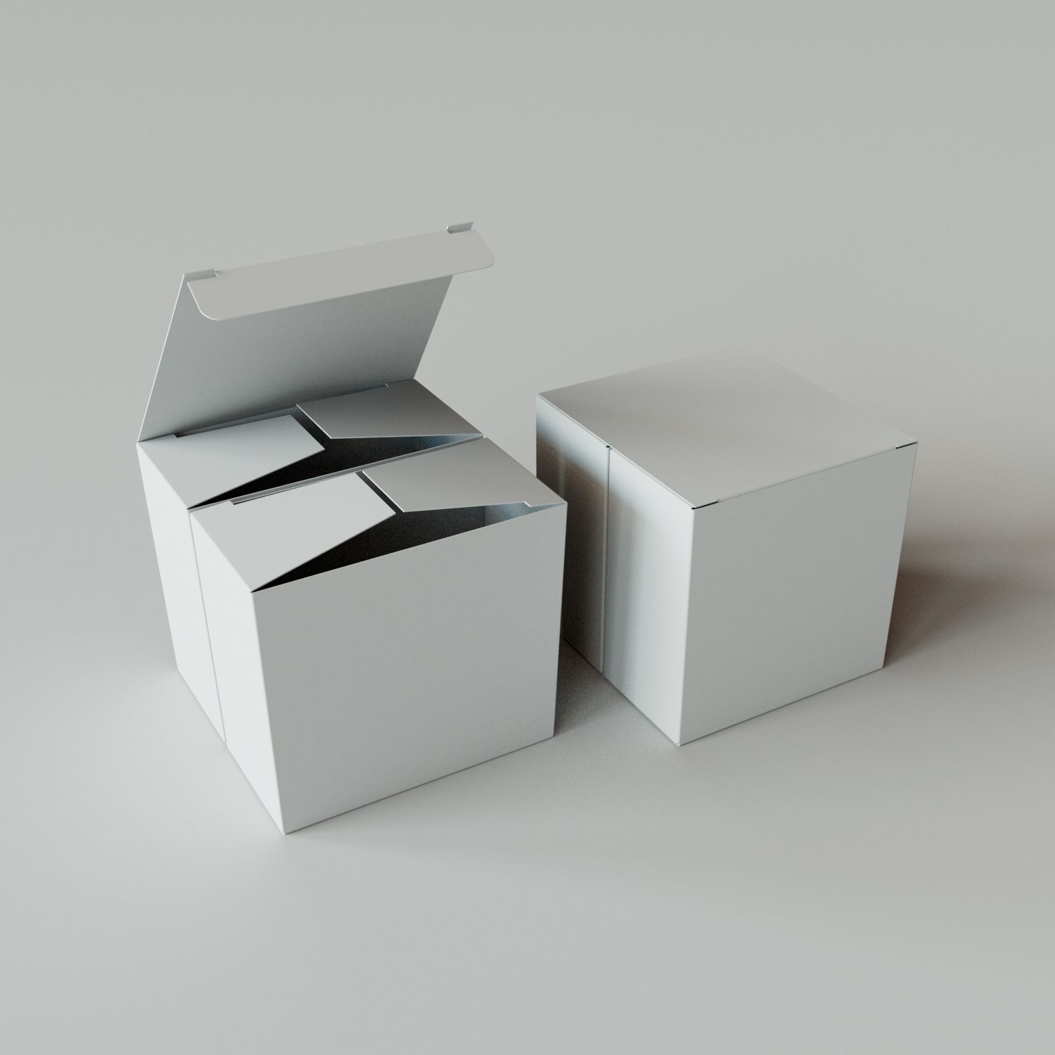 DOUBLE FOLDED BOX - Package 3D model 3D model | CGTrader