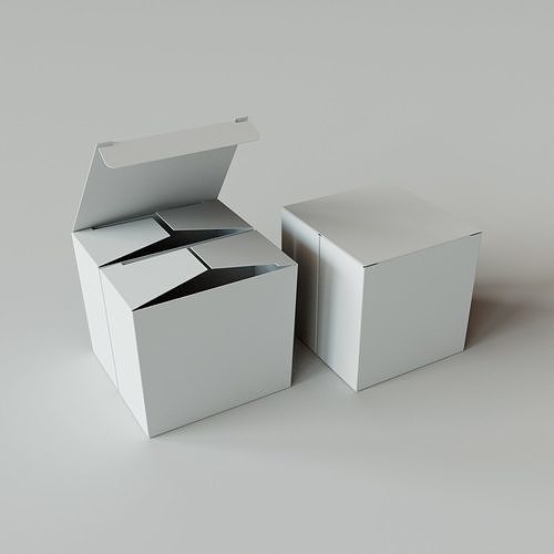 DOUBLE FOLDED BOX - Package 3D model 3D model | CGTrader