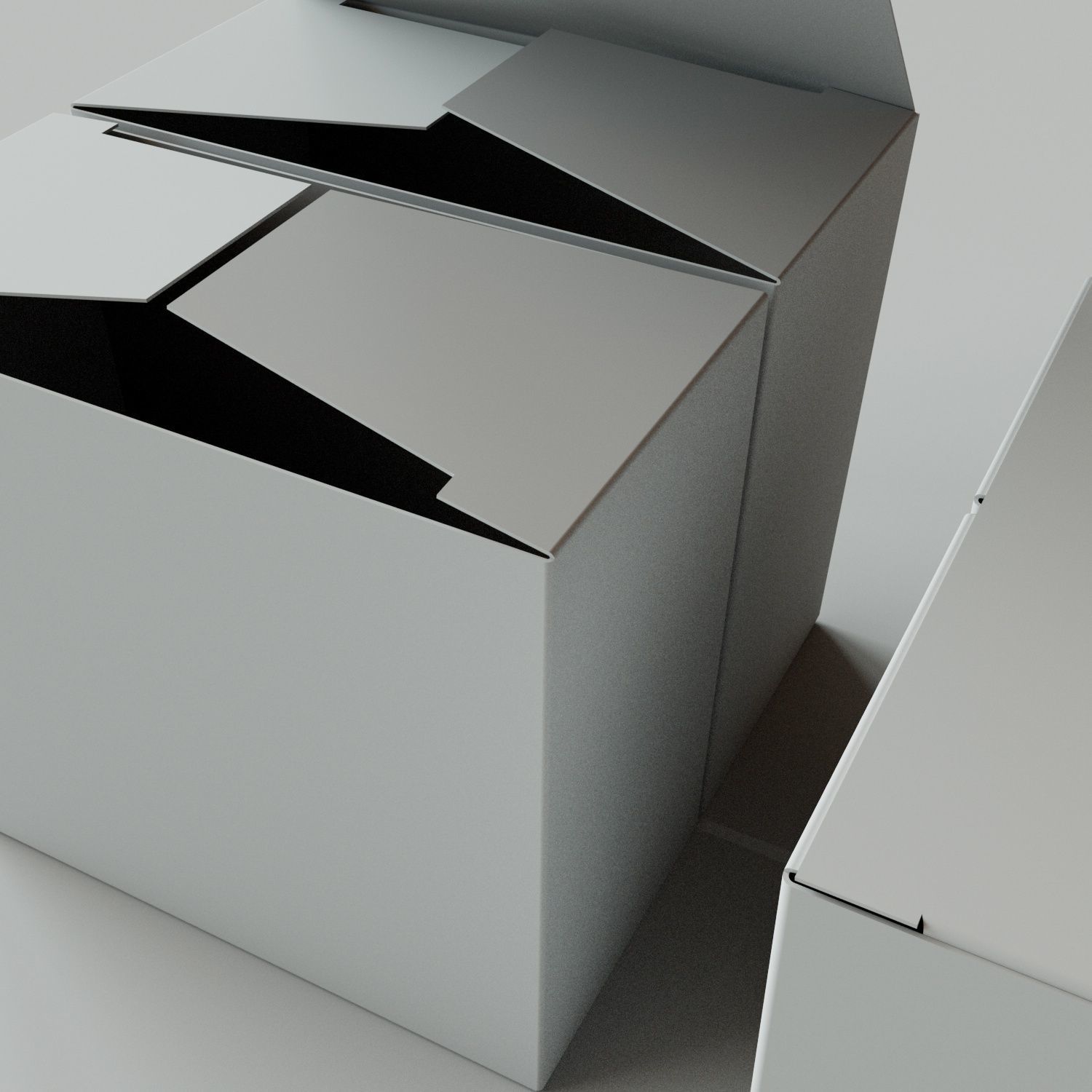 DOUBLE FOLDED BOX - Package 3D model 3D model | CGTrader
