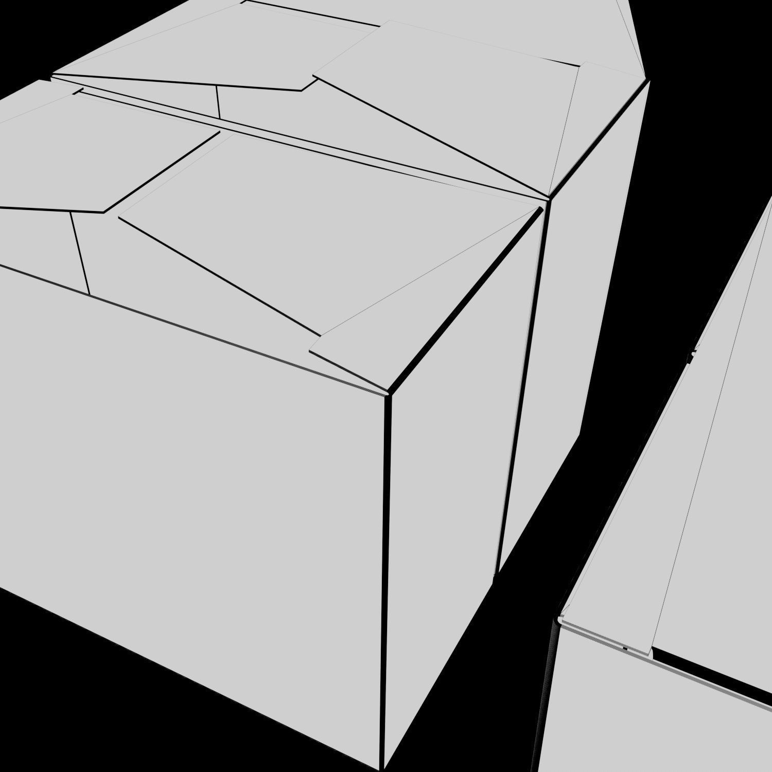 DOUBLE FOLDED BOX - Package 3D model 3D model | CGTrader