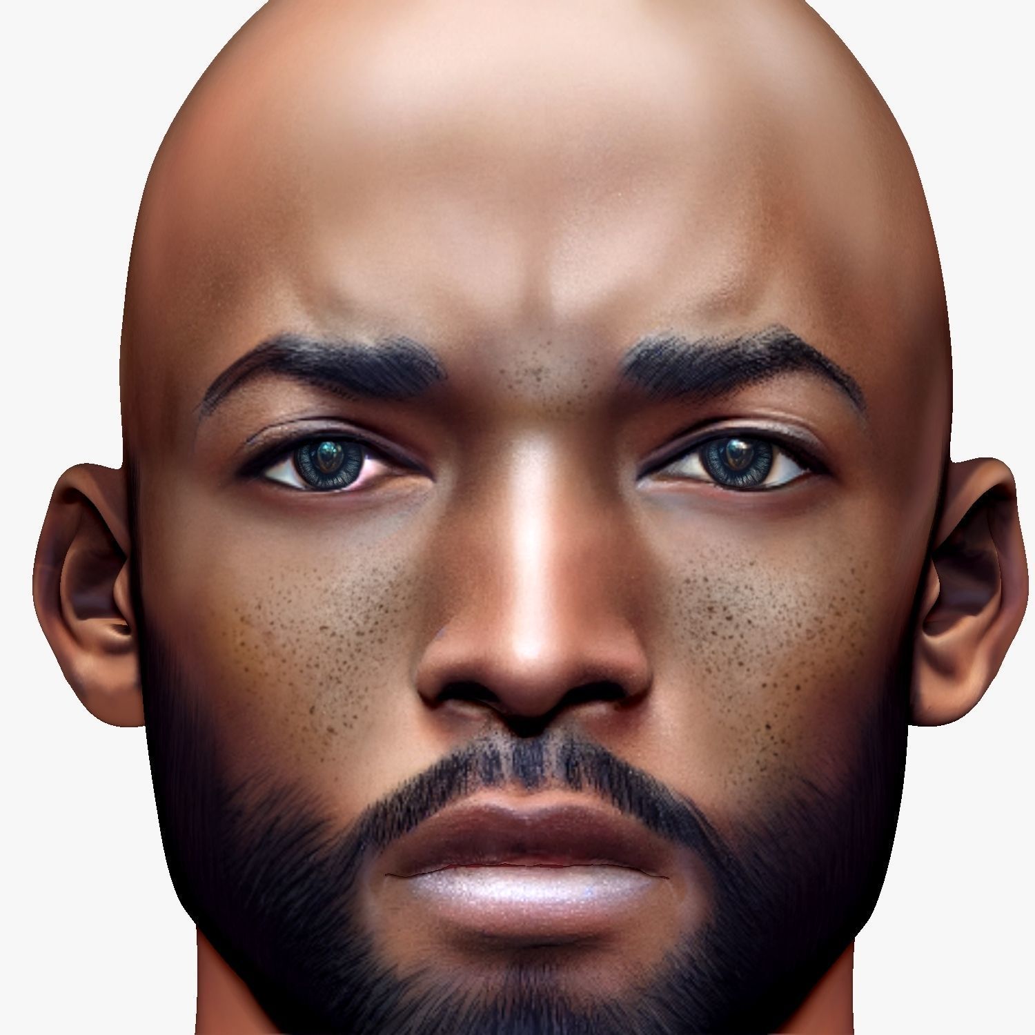 3D model Black african male head Realistic Perfect Head Low-poly 3D VR ...