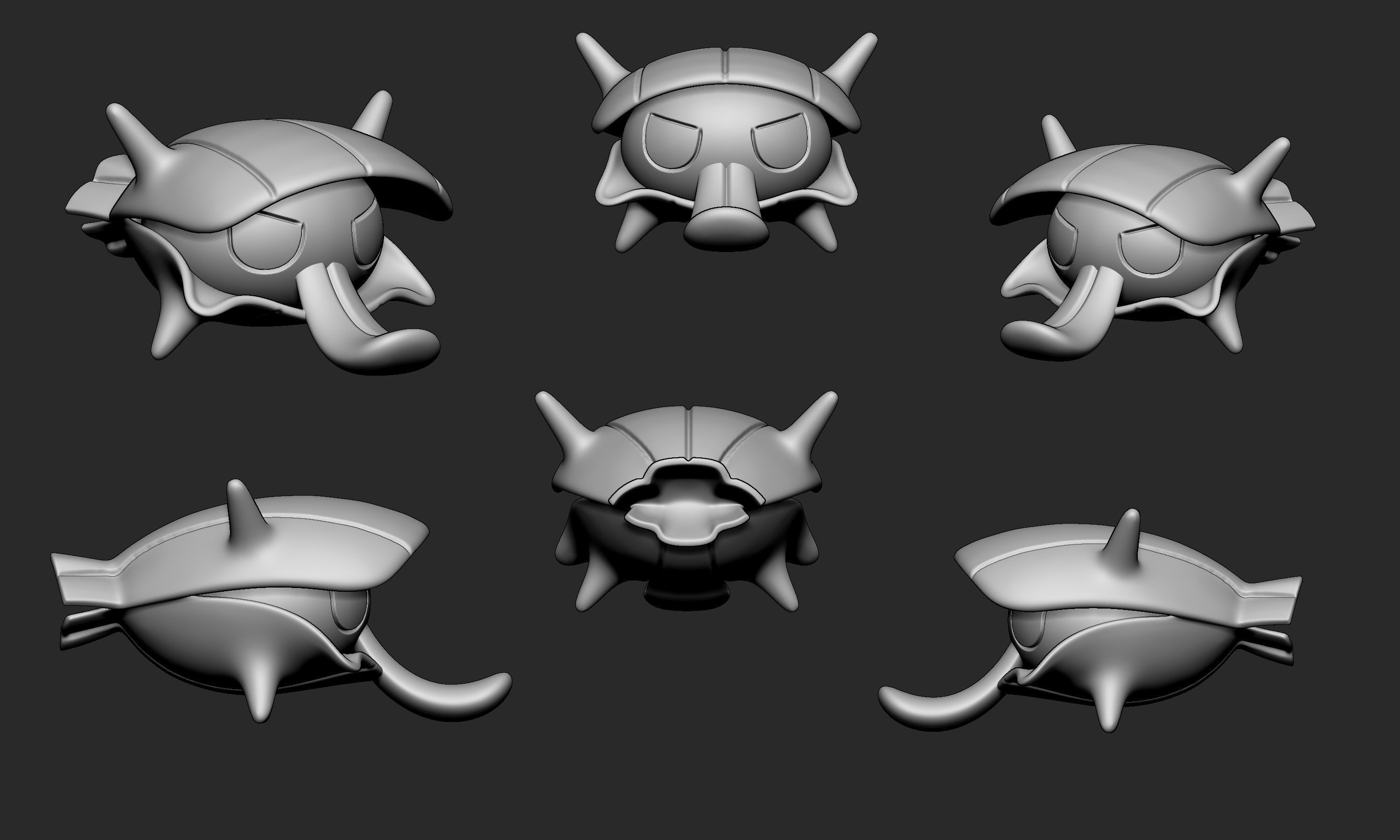 Pokemon - Shellder with 2 poses 3D model 3D printable | CGTrader