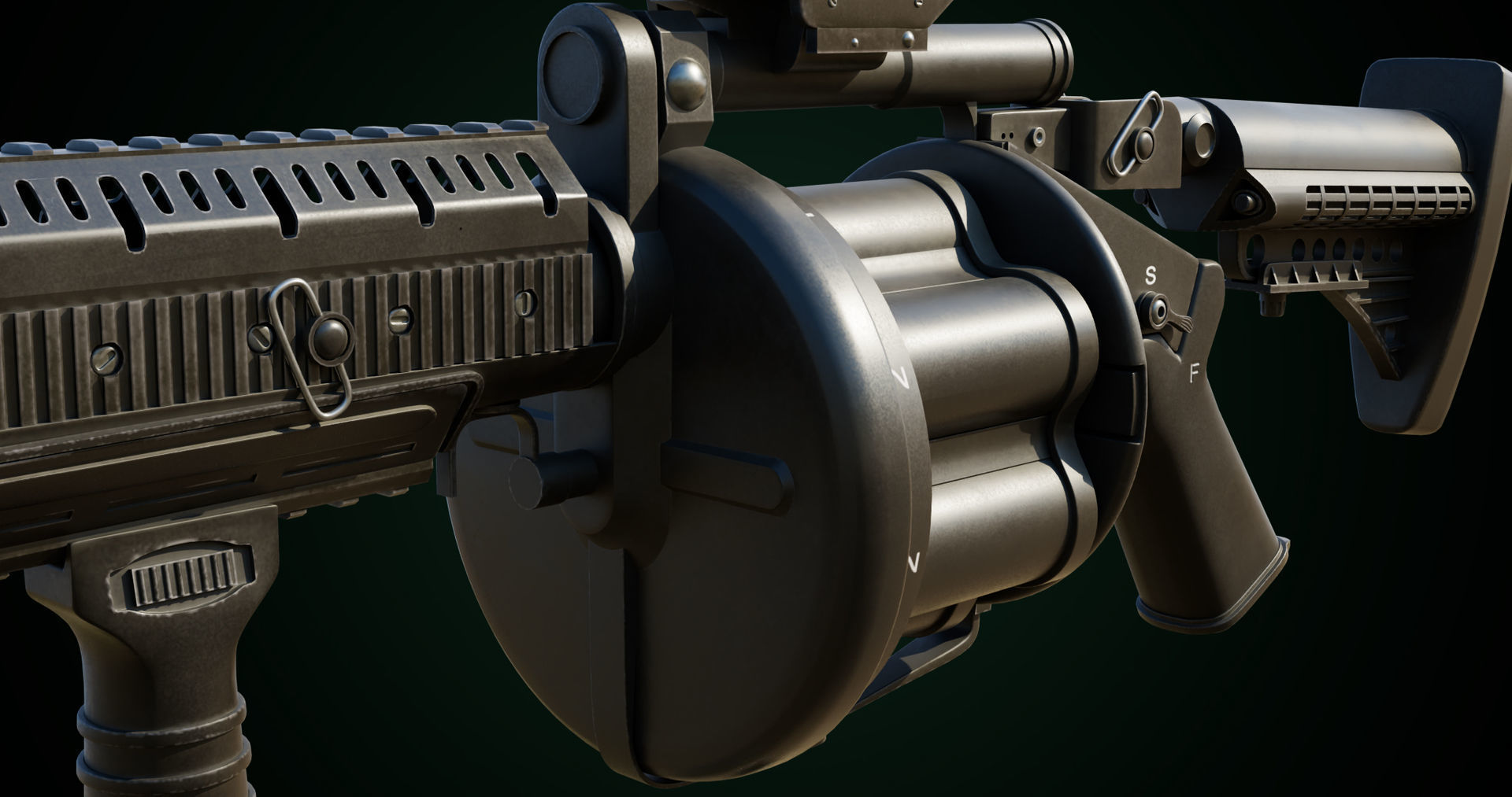 Collection of Grenade Launcher Gun All PBR Textures Included | CGTrader