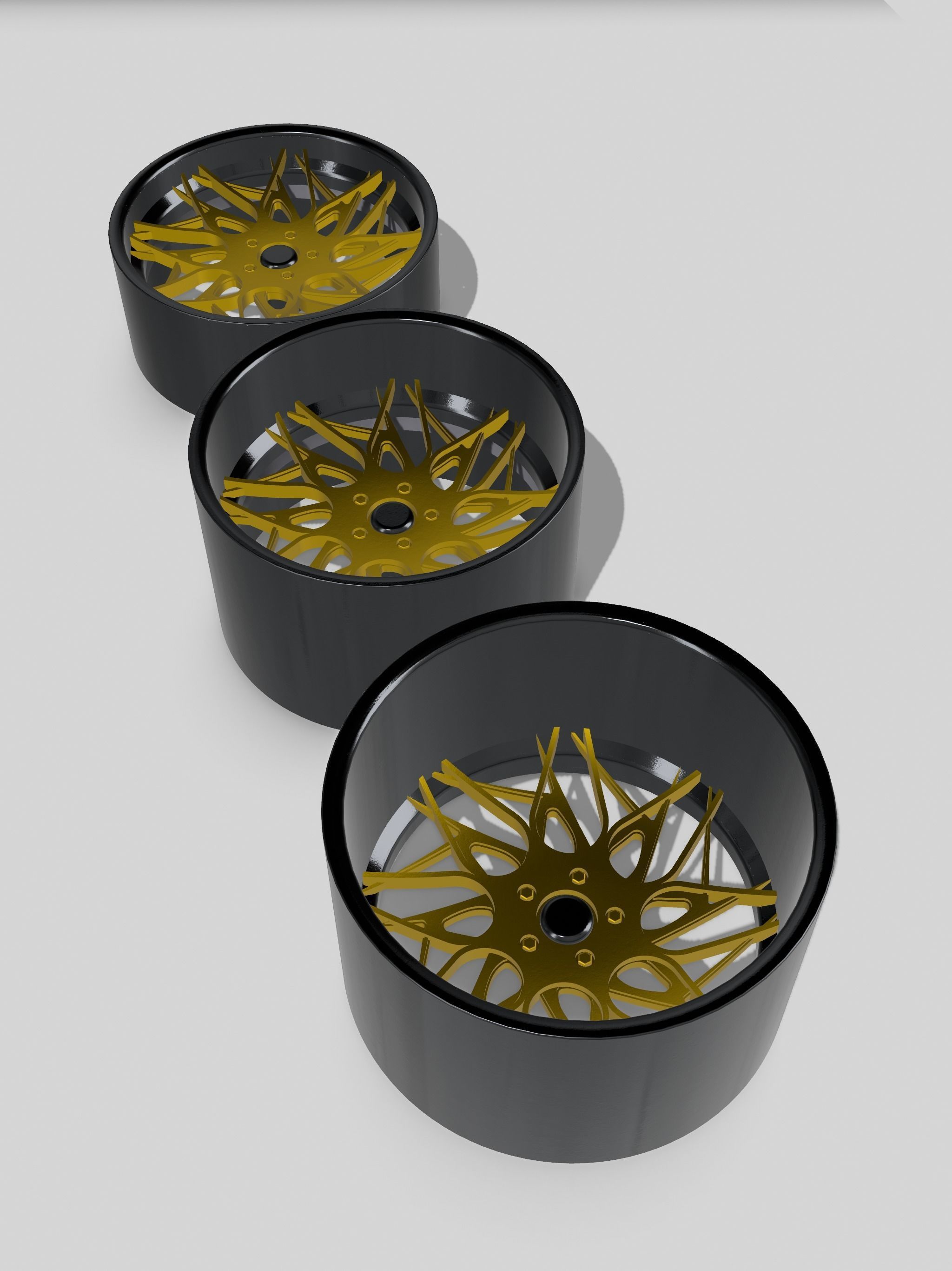20inch TRINITY Concave Wheels 3 offsets w Tires 3D model 3D printable ...