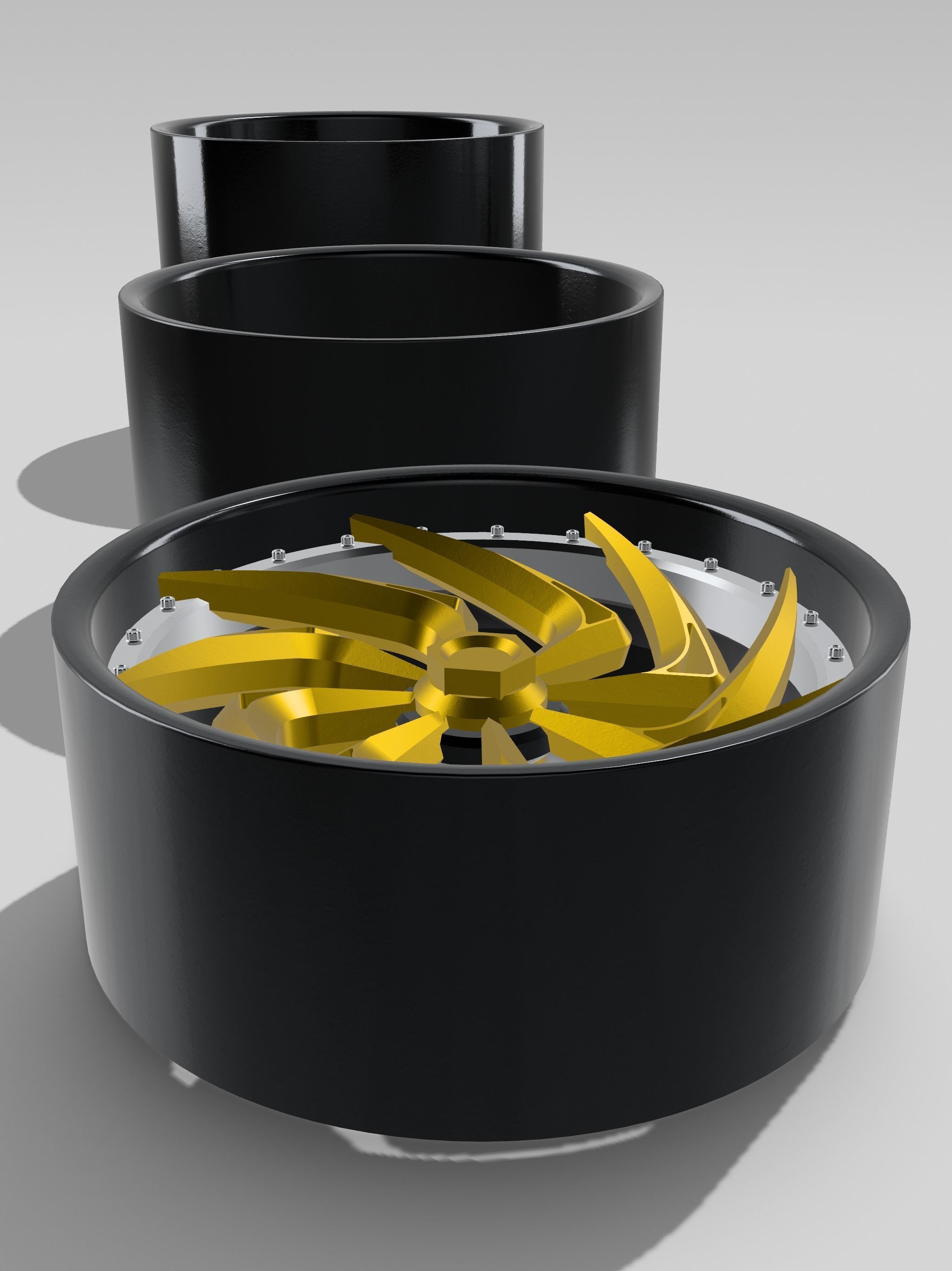 20inch LIGHTNING Concave Wheels 3 offsets w Tires 3D model 3D printable ...