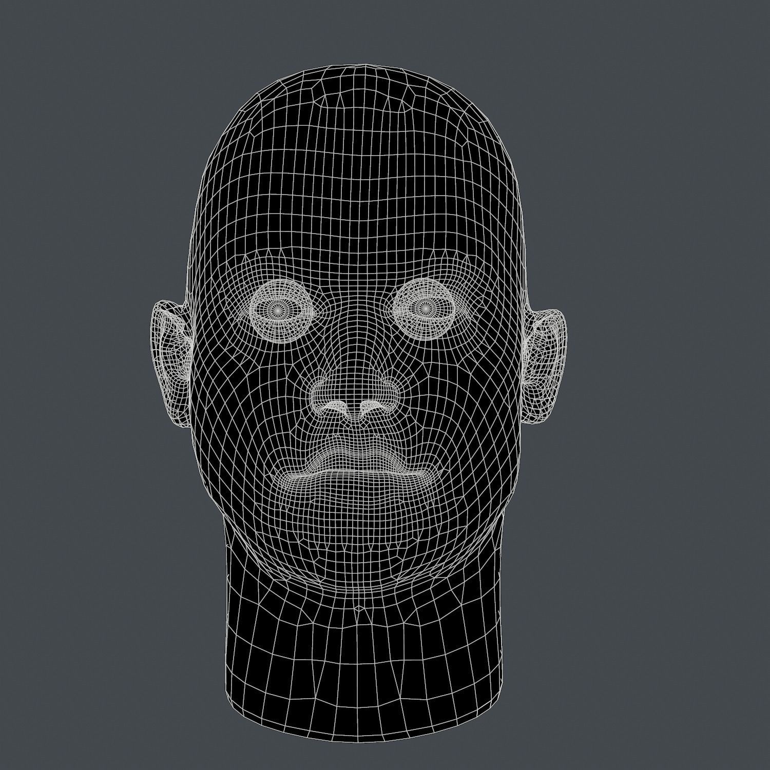 3D model Male head Realistic Perfect Head Low-poly 3D model game ready ...