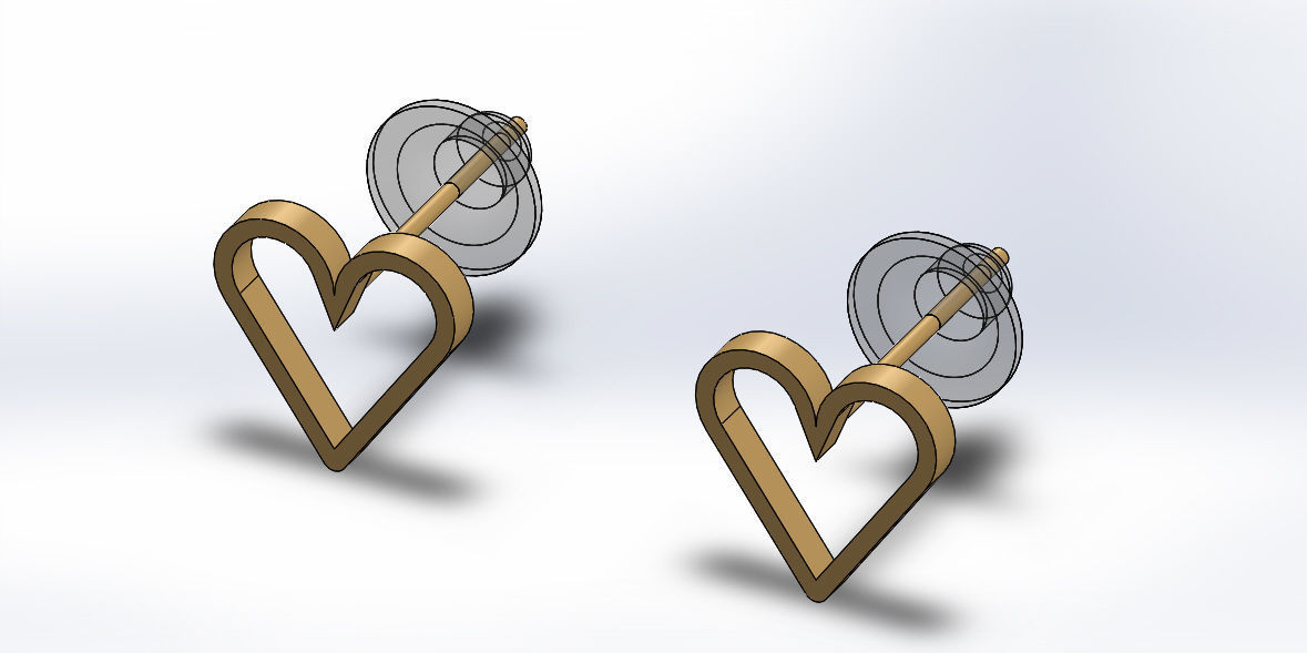 Heard earring 3D model 3D printable | CGTrader
