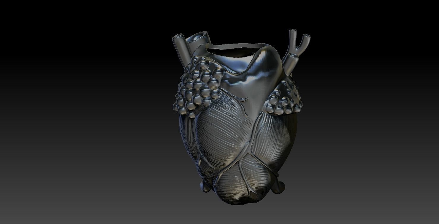 Heart Pot 3D model 3D printable | CGTrader