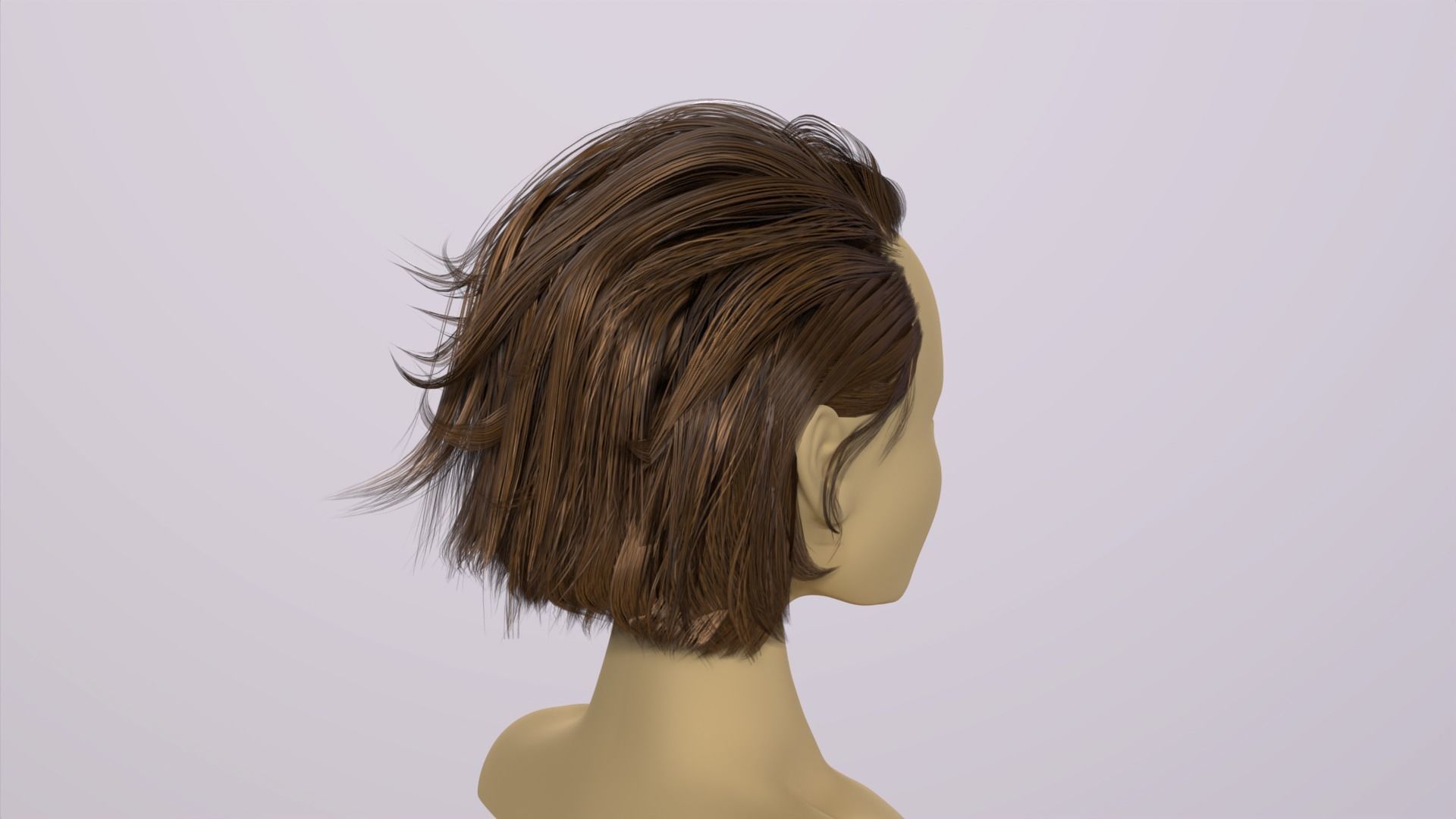 Real-time Female Hair Card with Texture under 21 k Tris 3D model | CGTrader