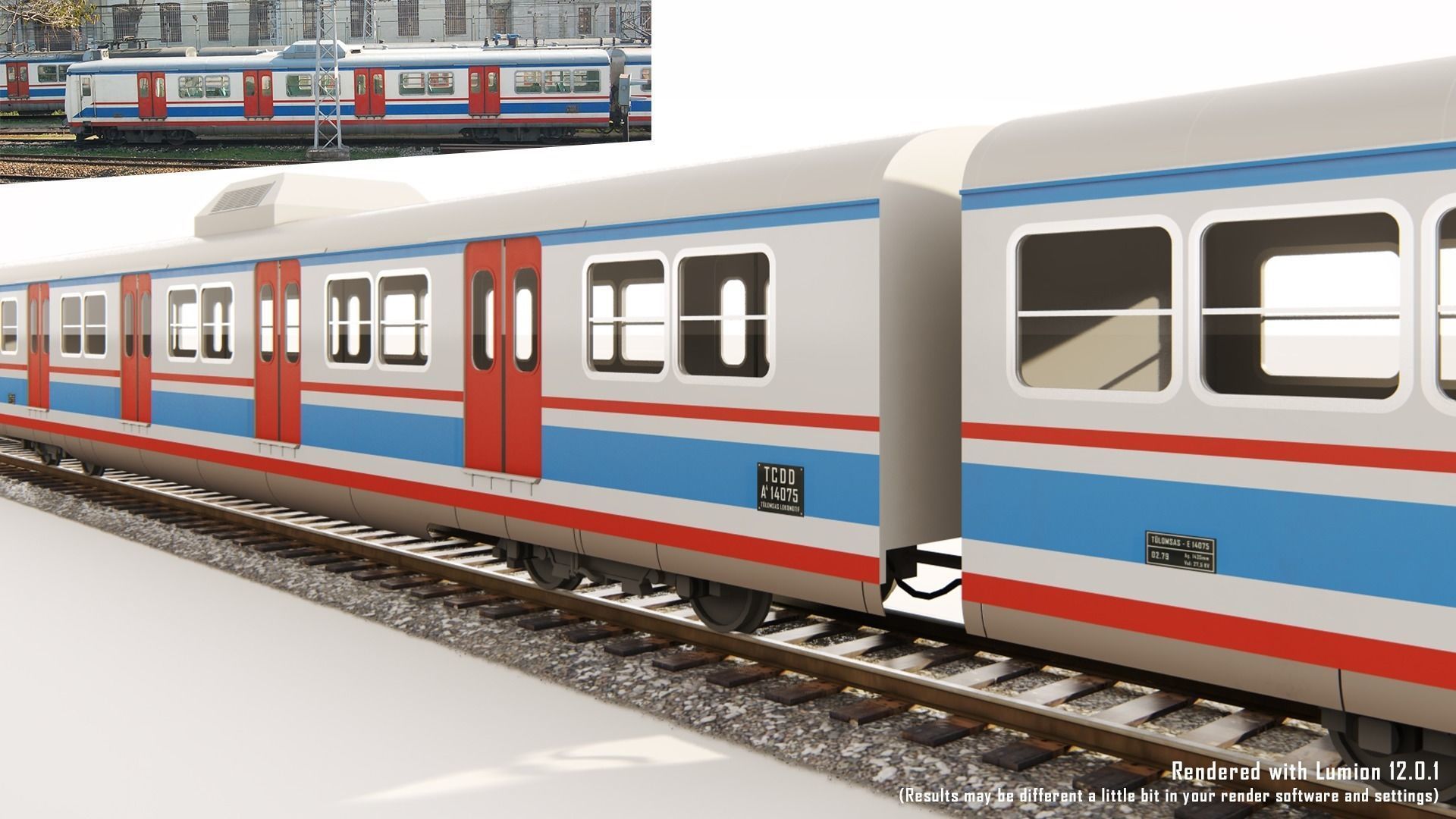 3D model TCDD - E14000 Electrificied Commuter Train VR / AR / low-poly ...