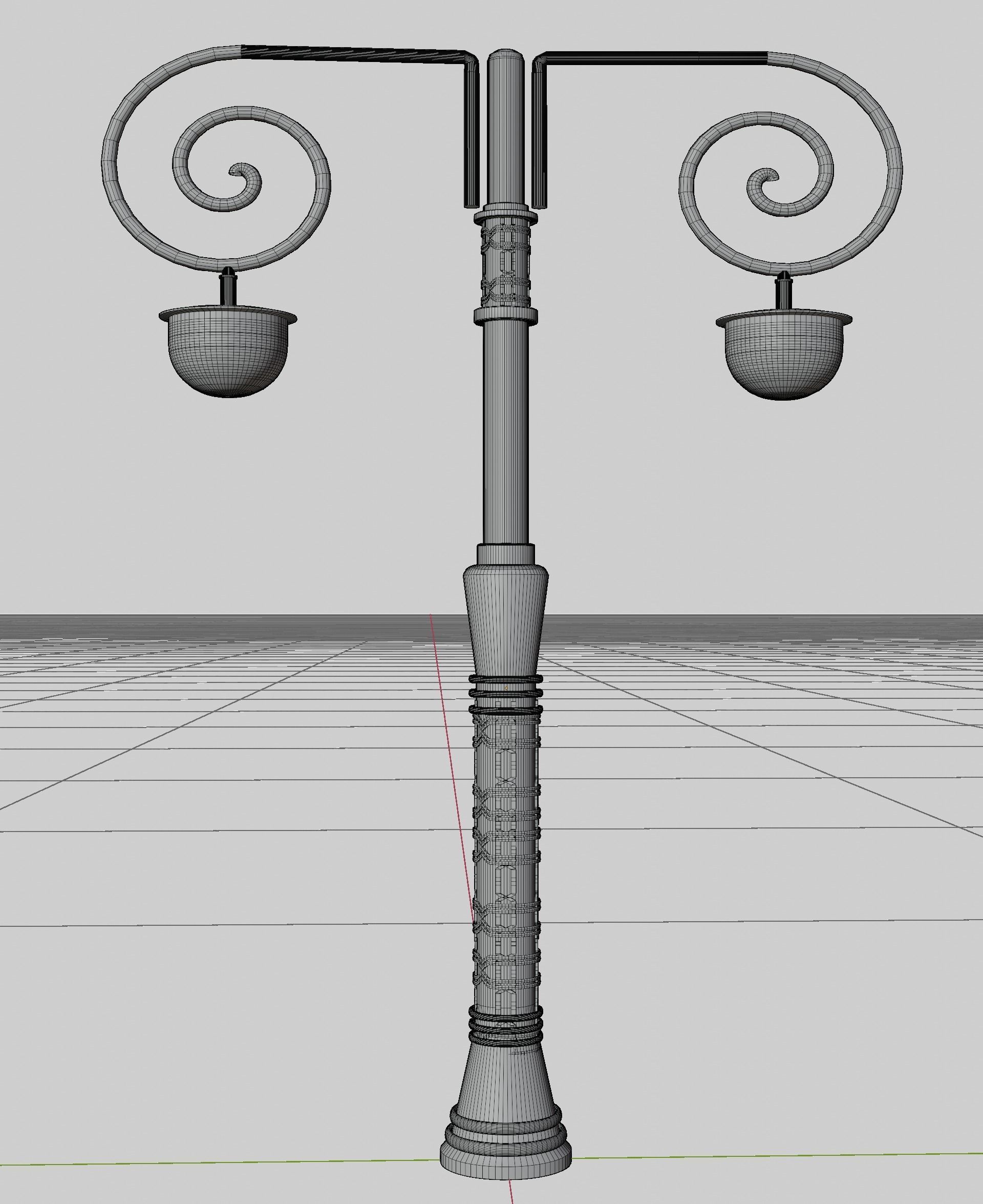 3D model City Street Lamp low poly VR / AR / low-poly | CGTrader