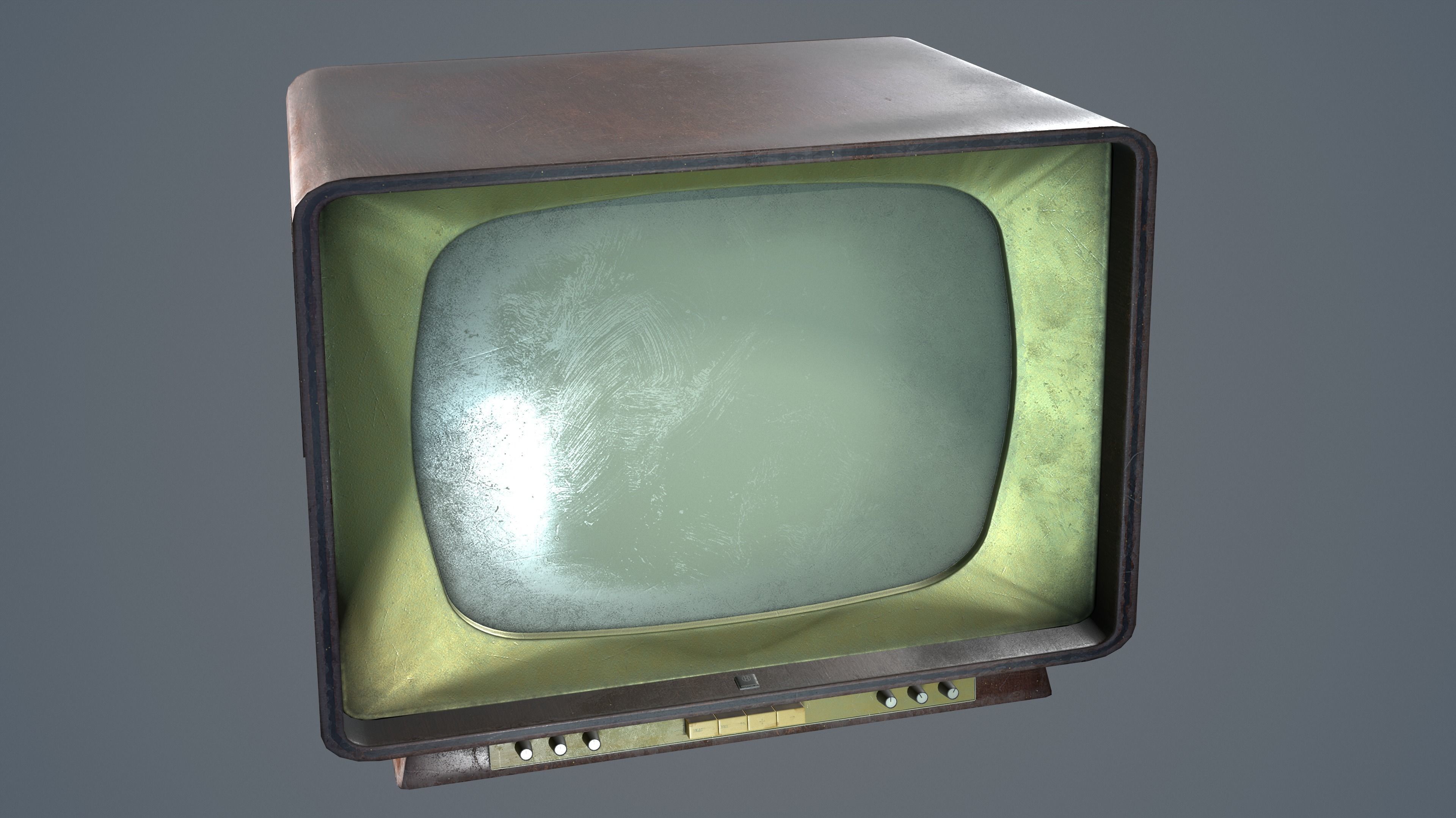 3D model Soviet Old TV VR / AR / low-poly | CGTrader