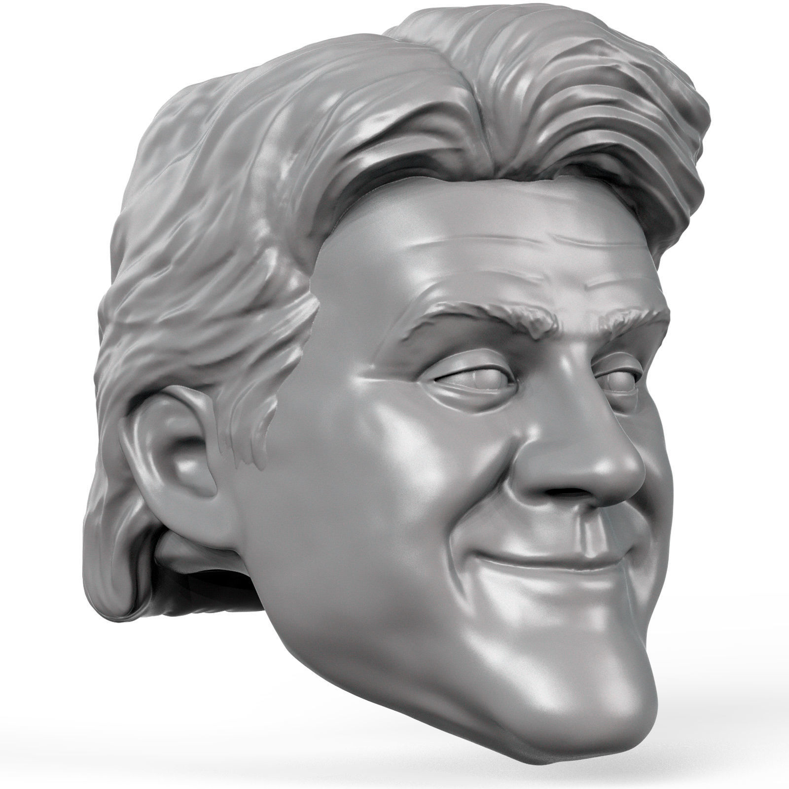 Jay Leno 90s look 3D portrait sculpture 3D model 3D printable | CGTrader