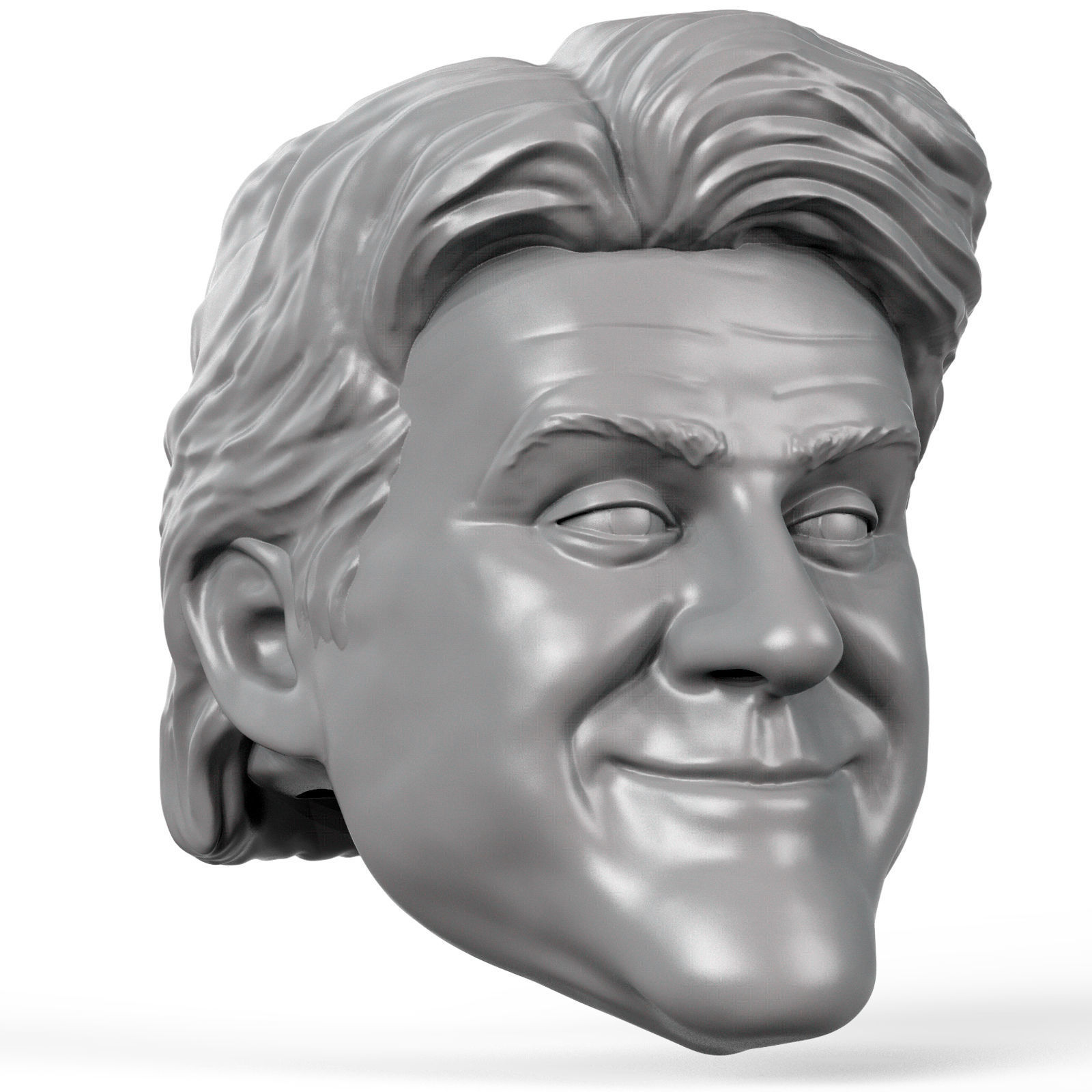 Jay Leno 90s look 3D portrait sculpture 3D model 3D printable | CGTrader