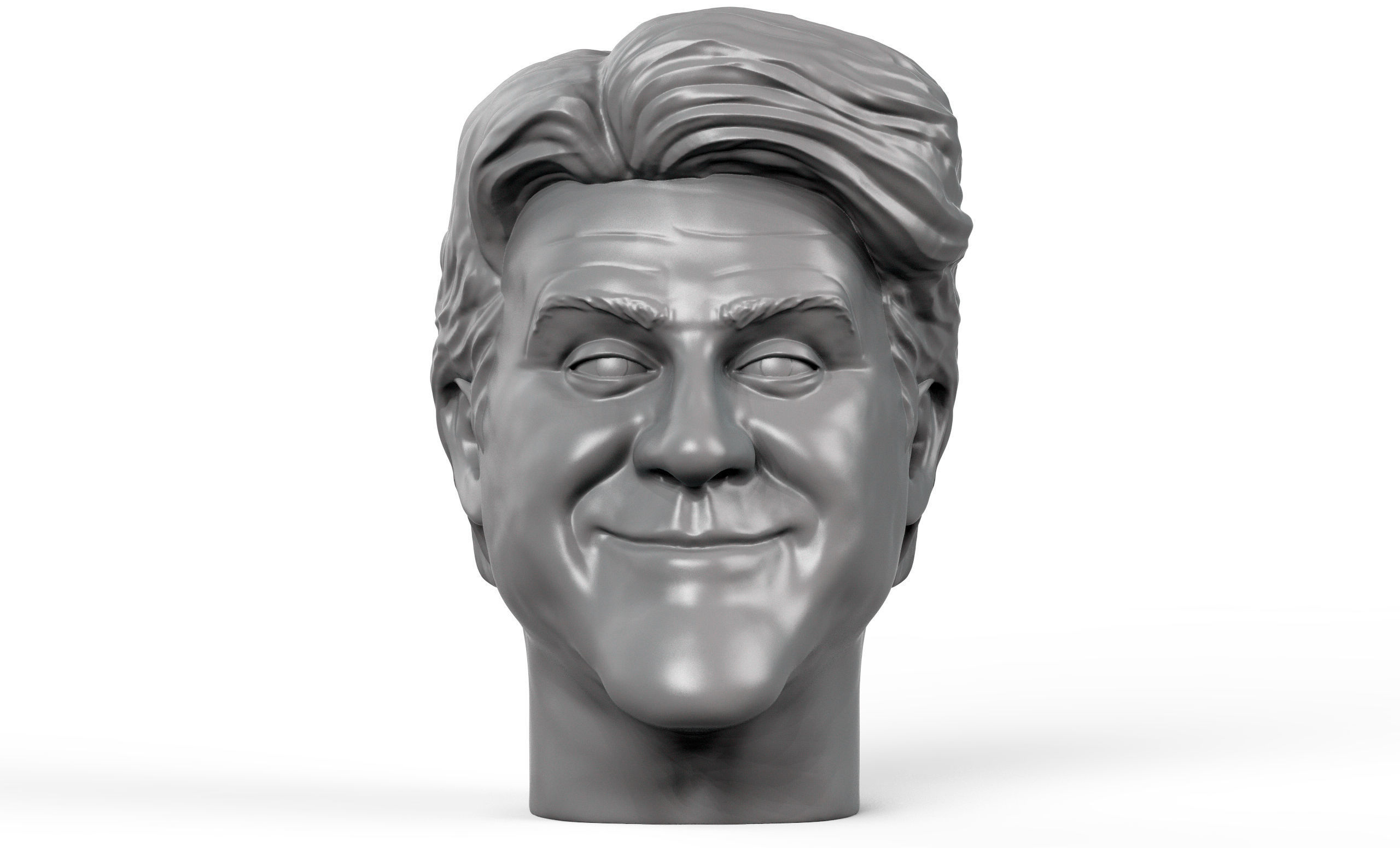 Jay Leno 90s look 3D portrait sculpture 3D model 3D printable | CGTrader