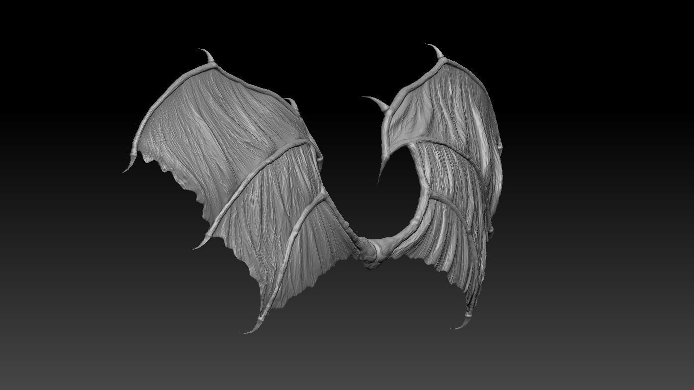 High-poly mode Demon Wings 3D model | CGTrader