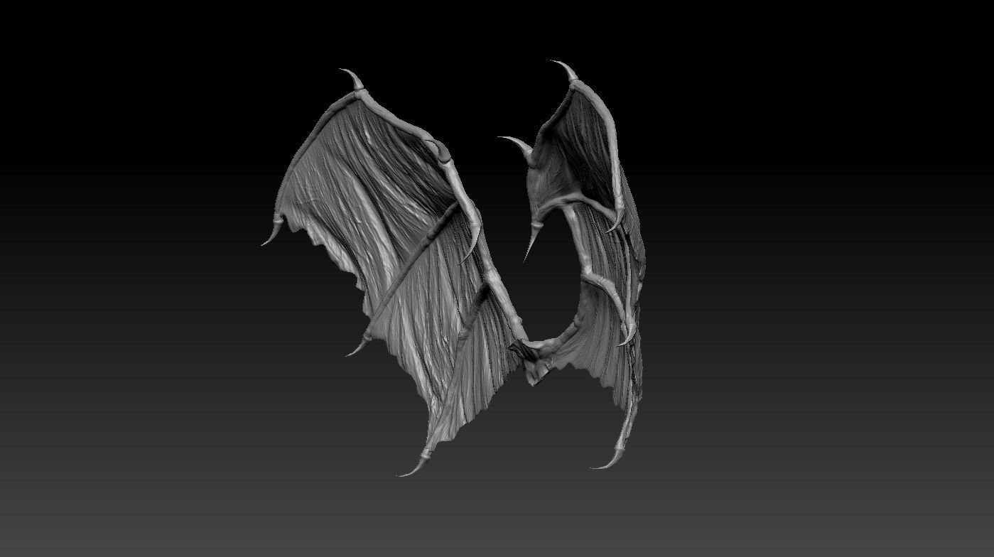 High-poly mode Demon Wings 3D model | CGTrader