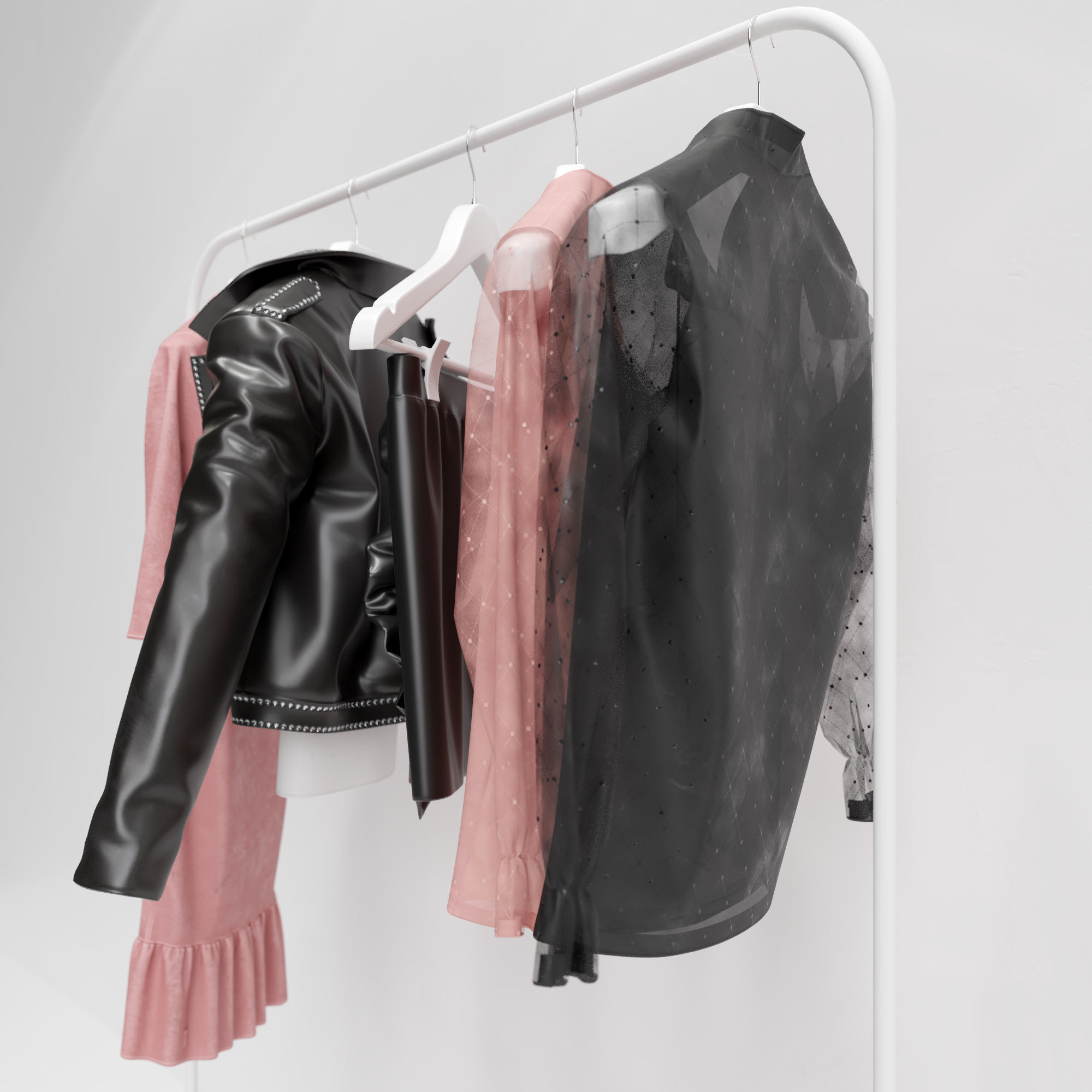 Pink Women Wardrobe 3D model | CGTrader