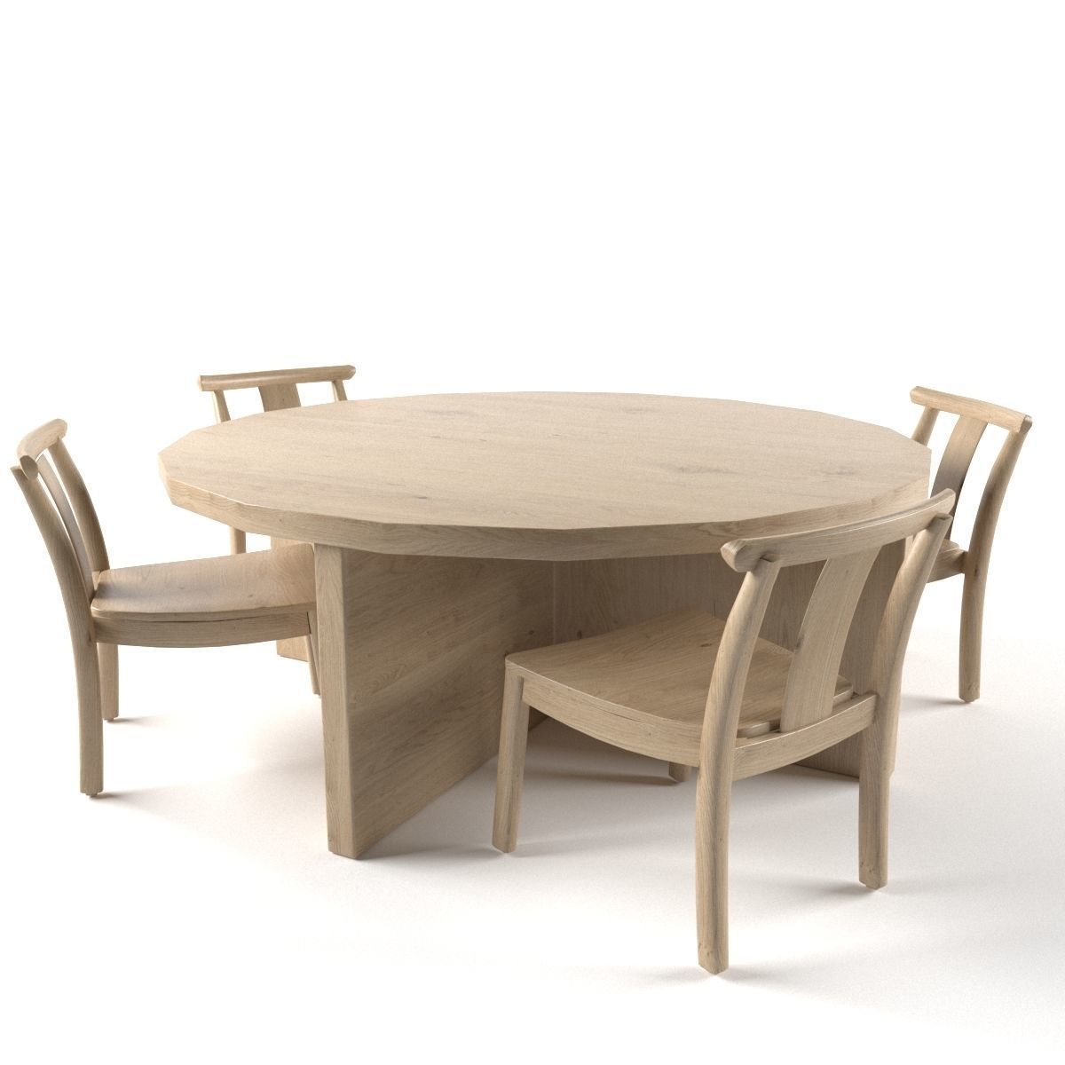 Dining Table and Chair Merkur 3D model | CGTrader