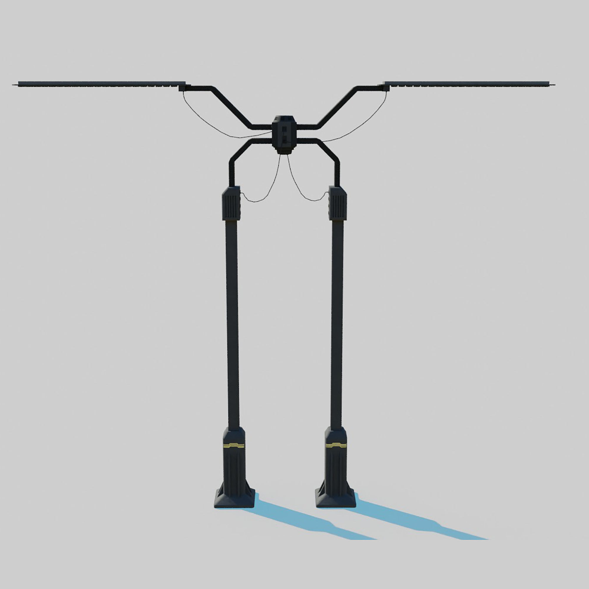 Cyberpunk Street Lamp Double 3D model | CGTrader