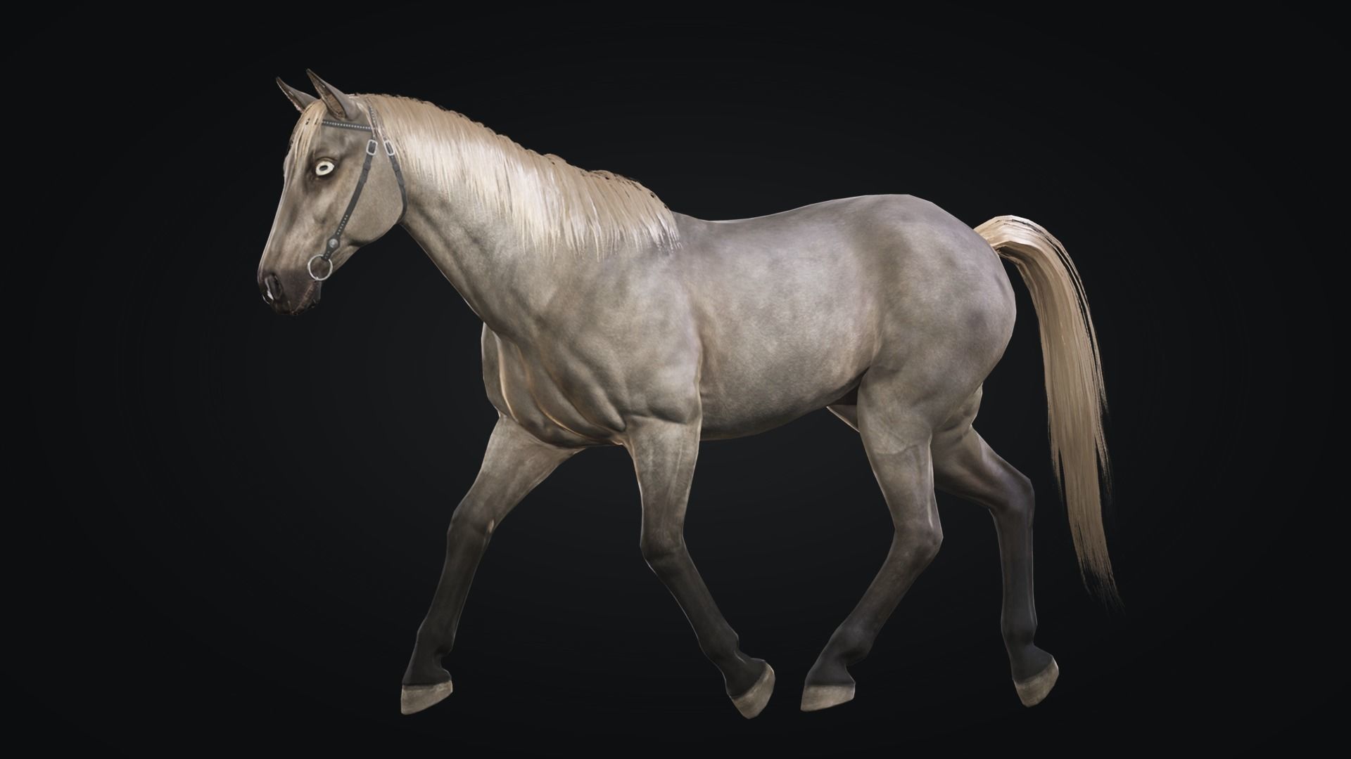 3D model Horse Herd - Low poly animated game-ready Horse and control ...