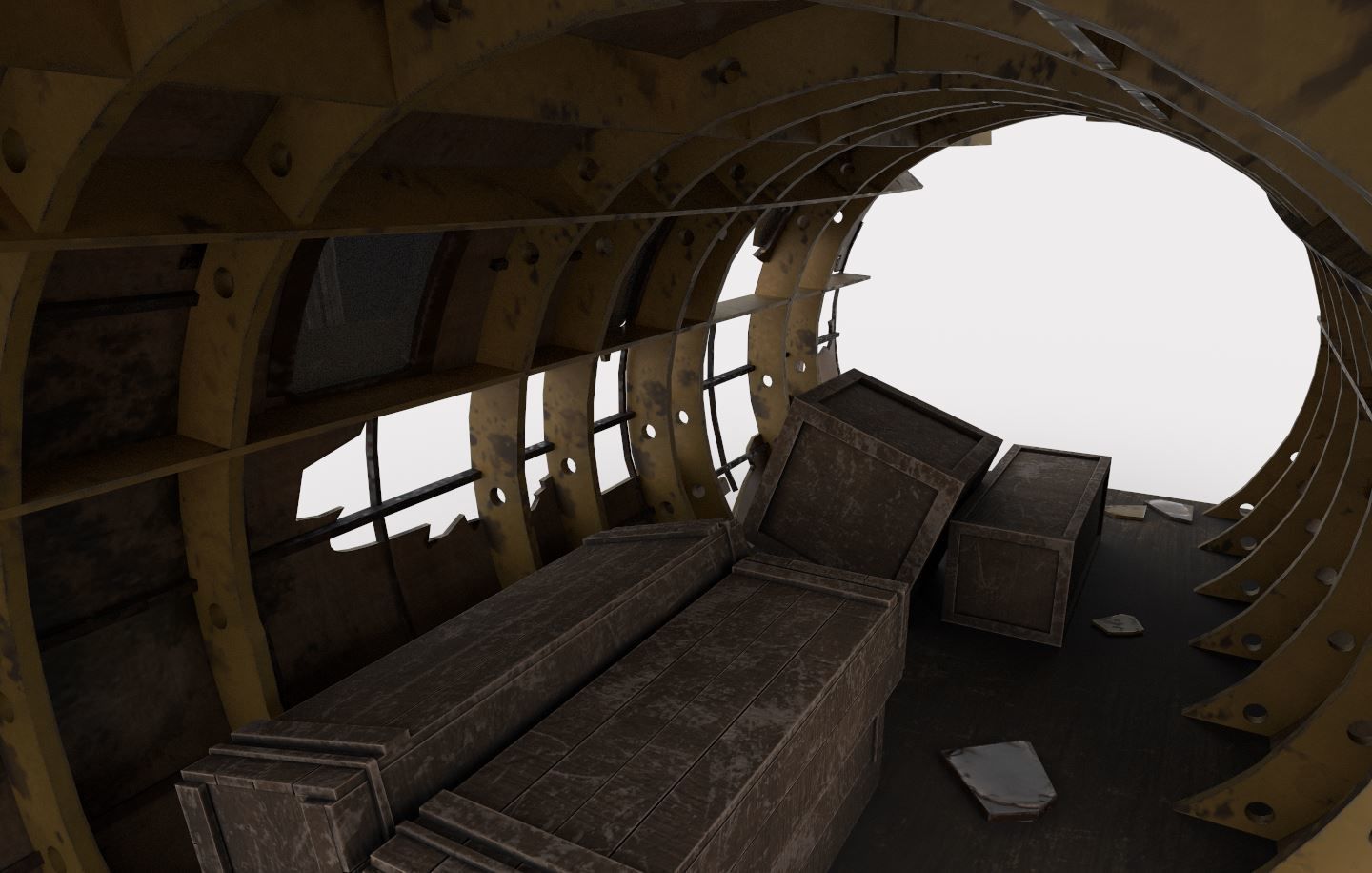 Wrecked Aircraft Part 3D model | CGTrader