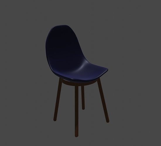 Chair Jackson dark blue DC-350 3D model | CGTrader