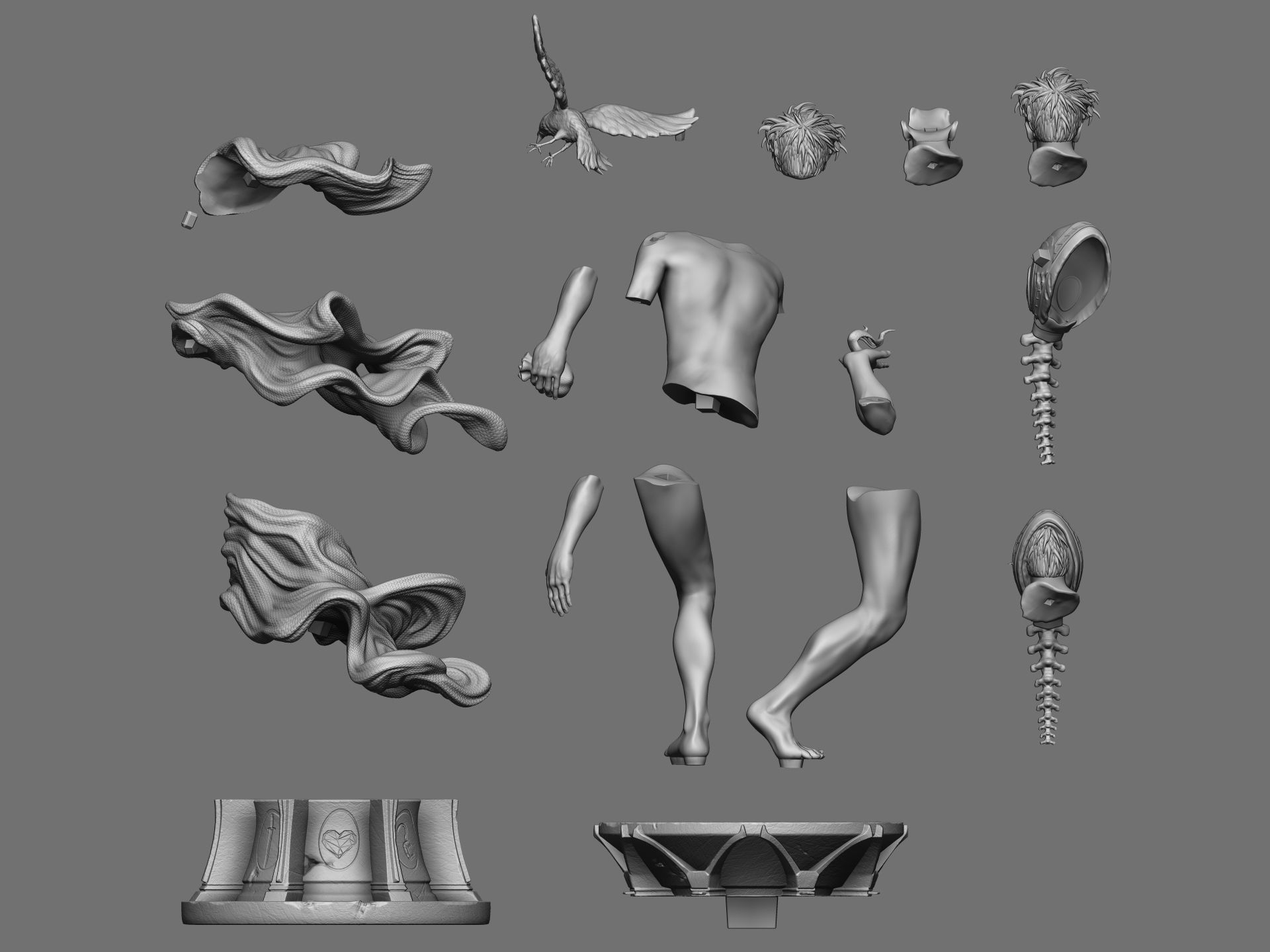 Sandman statue of demon 3D model 3D printable | CGTrader