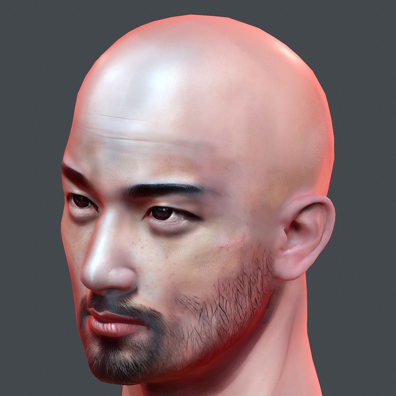 3D model Male head Asian male head PBR Realistic Perfect Head Low-poly VR / AR / low-poly | CGTrader