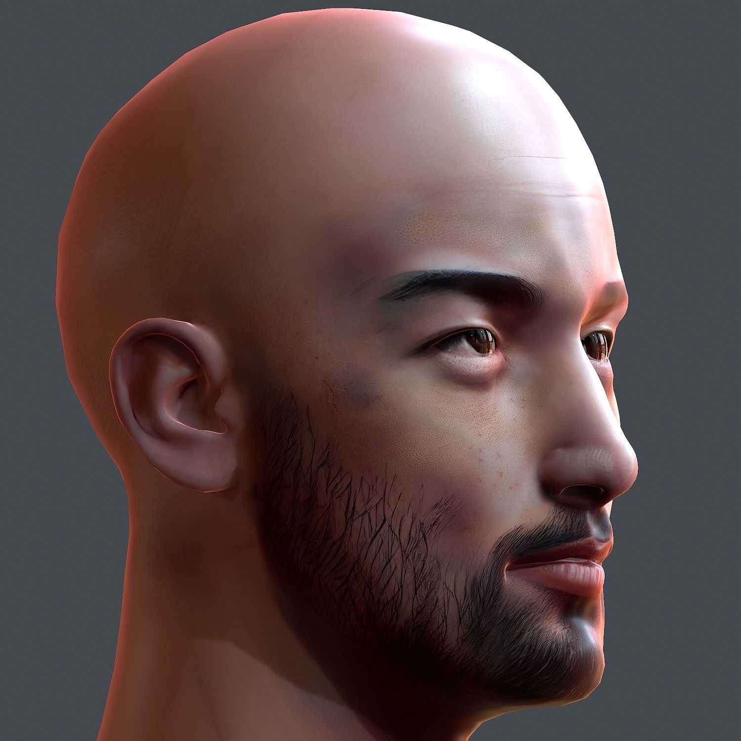 3D model Male head Asian male head PBR Realistic Perfect Head Low-poly VR / AR / low-poly | CGTrader
