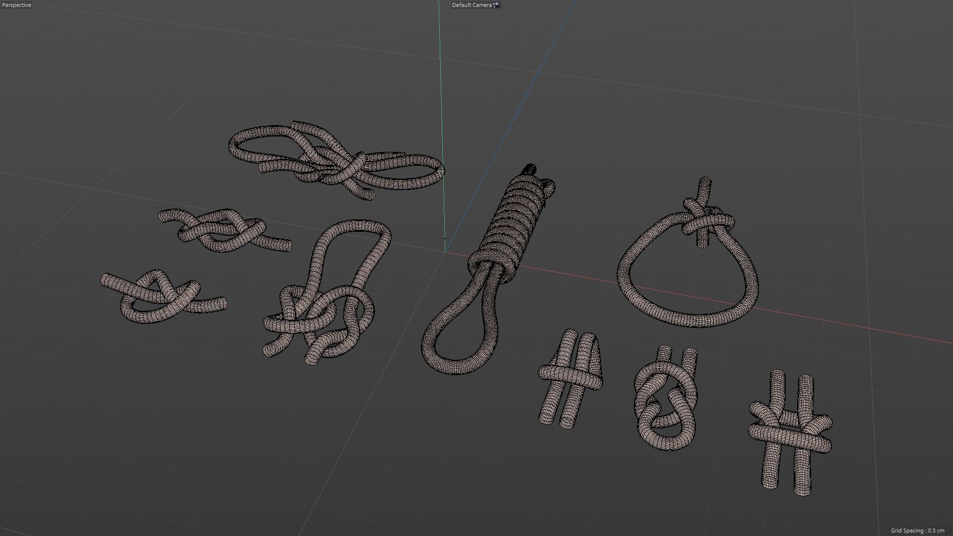 3D model knot model rope with knots VR / AR / low-poly | CGTrader