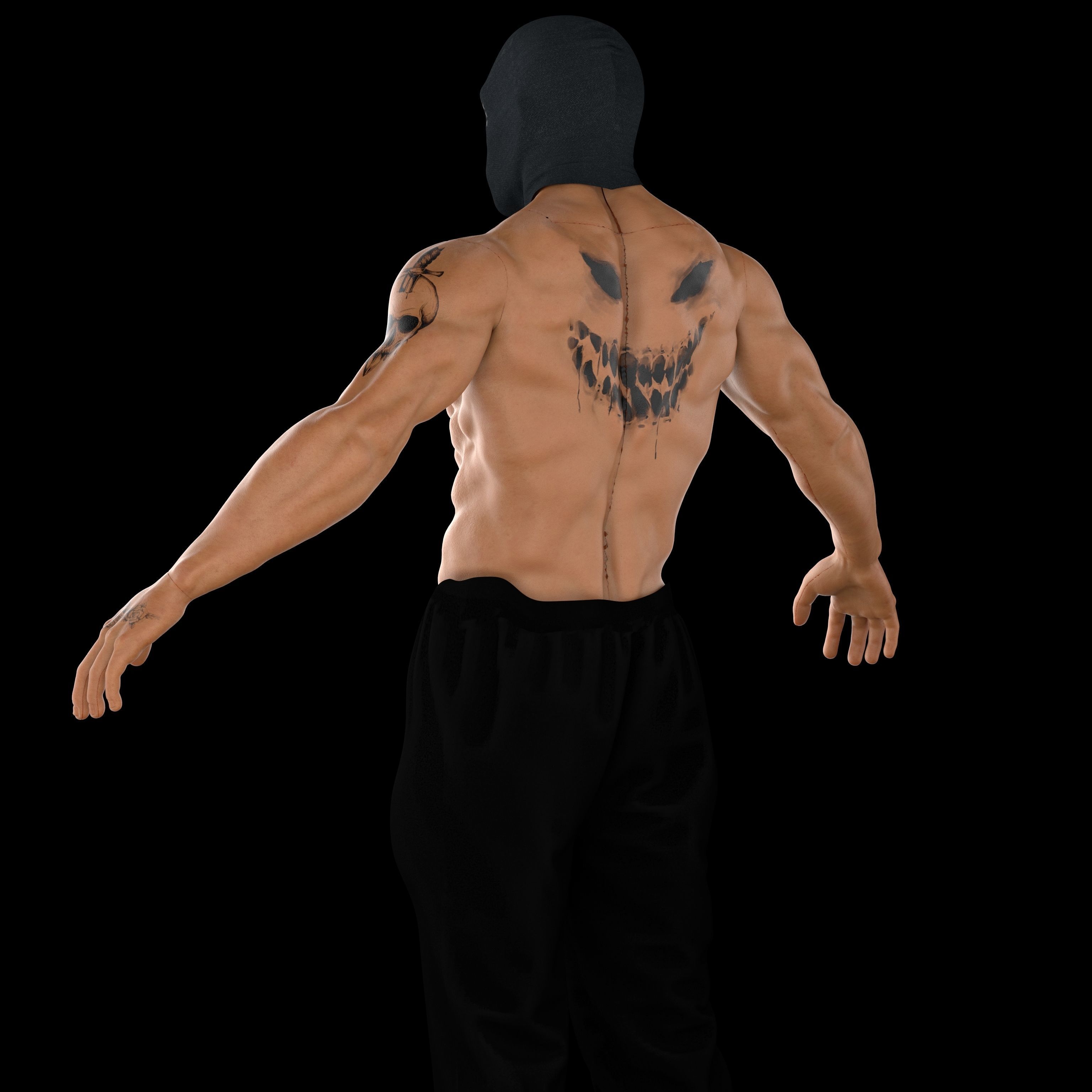 3D model Theif man wearing hoodie and pants VR / AR / low-poly | CGTrader