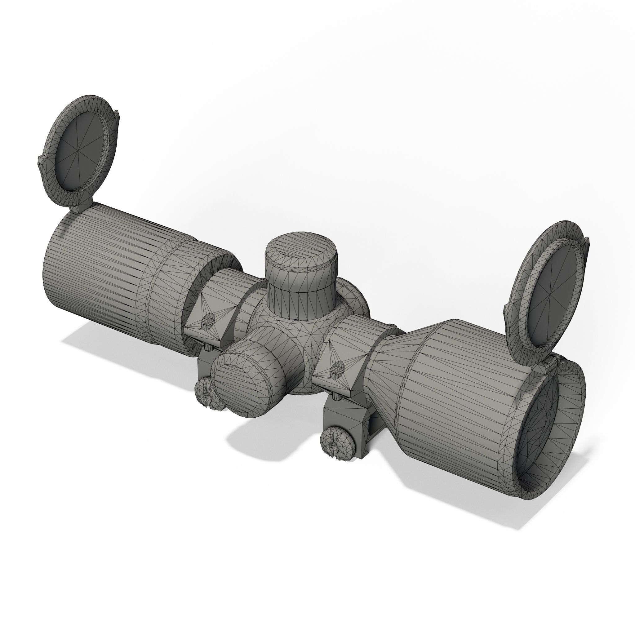 3D model Rifle Scope 40mm Contour VR / AR / low-poly | CGTrader