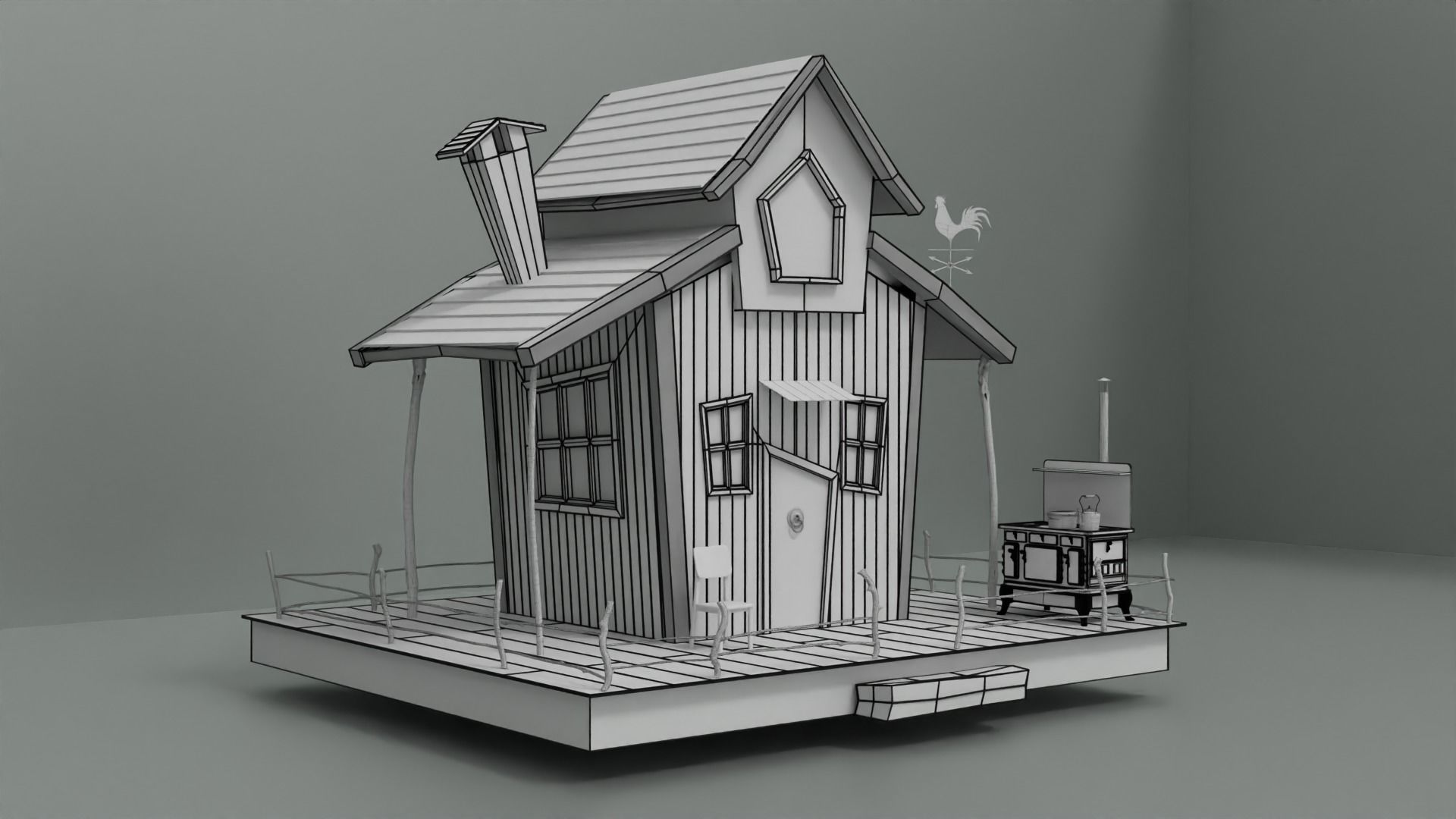 3D model Lowpoly Hobbit House VR / AR / low-poly | CGTrader