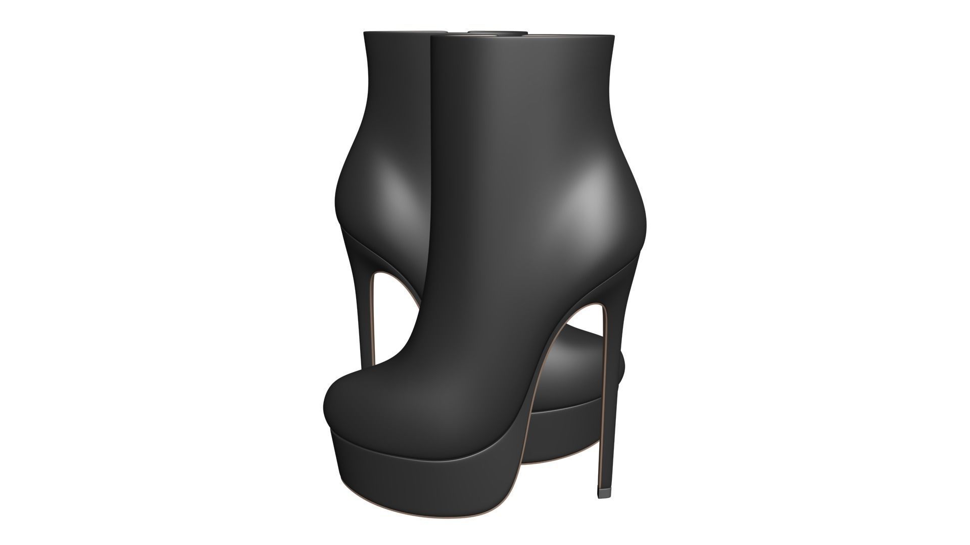 Super High Platform Stiletto Heels Boots 3D model | CGTrader