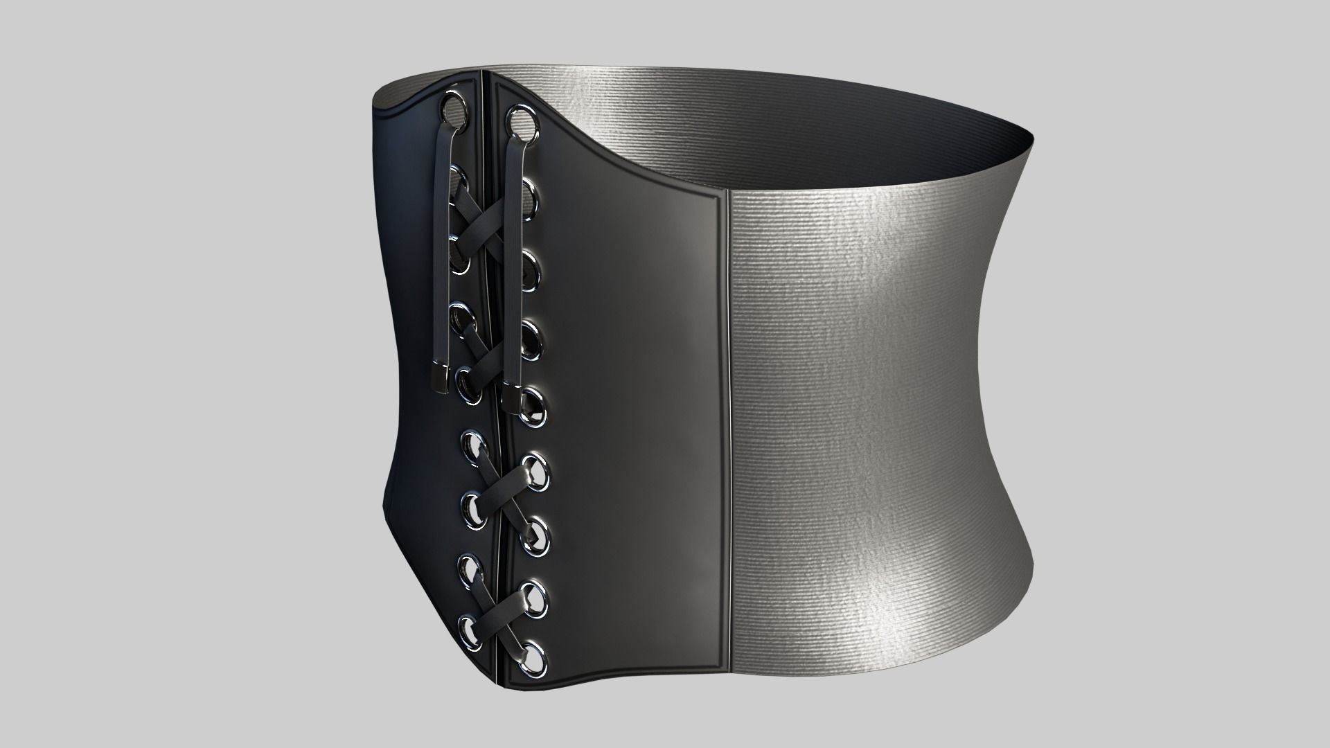 Corset silver 3D model | CGTrader