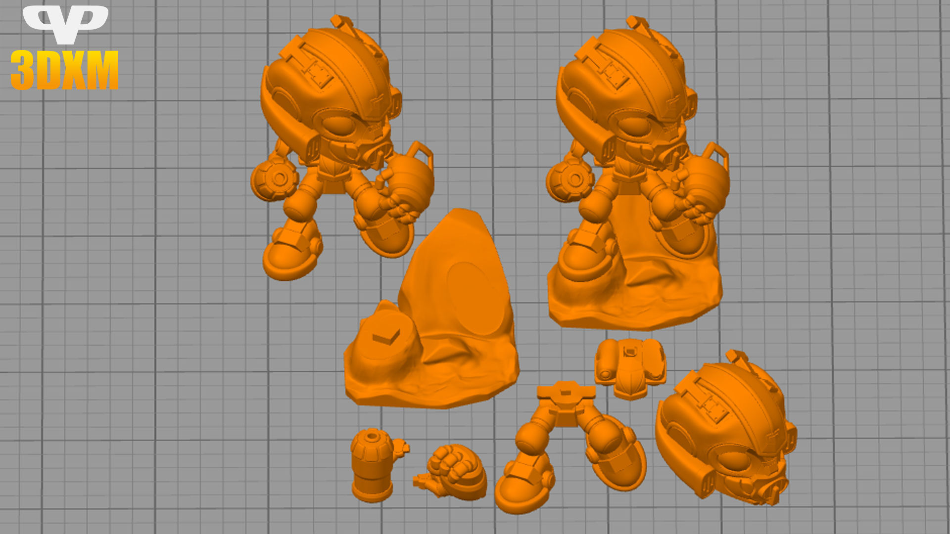 Bumblebee Chibi STL for 3D Printing ChibiSTL 3DXM 3D model 3D printable ...