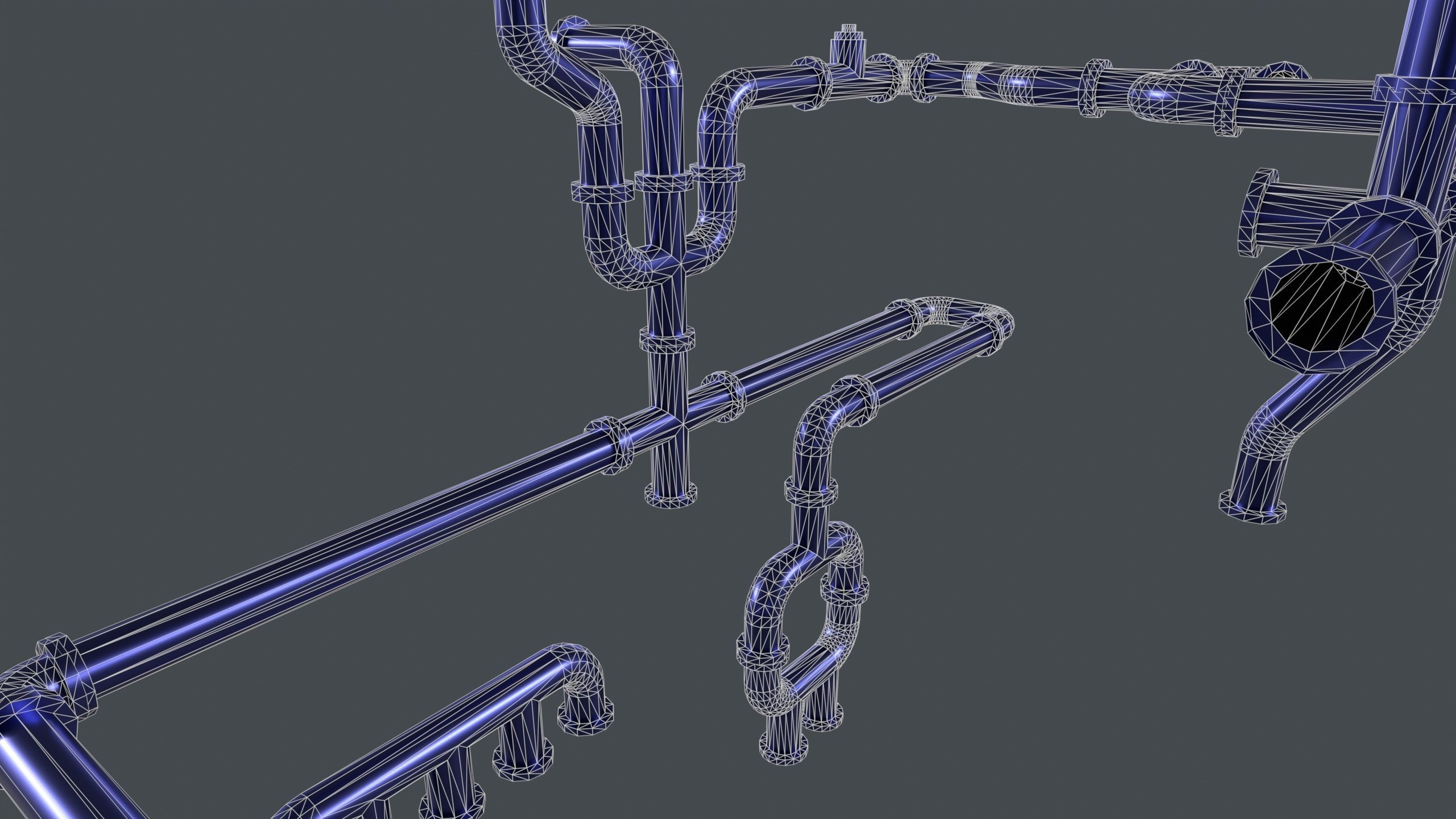 3D model industrial pipe set VR / AR / low-poly | CGTrader