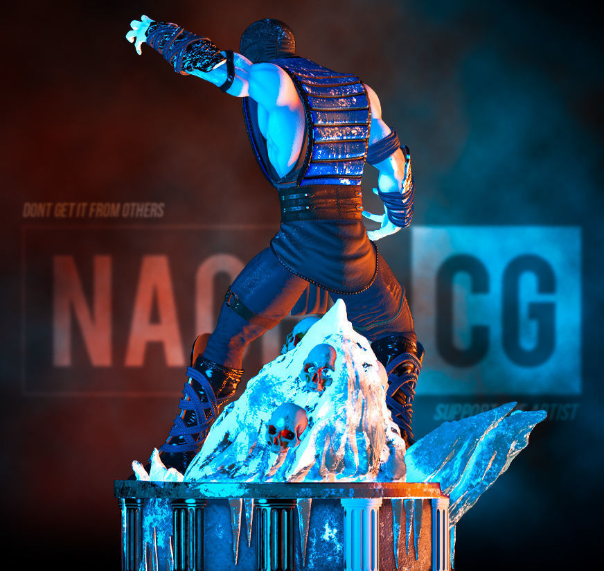 Fan Art Sub-Zero from MK - Statue 3D model 3D printable | CGTrader