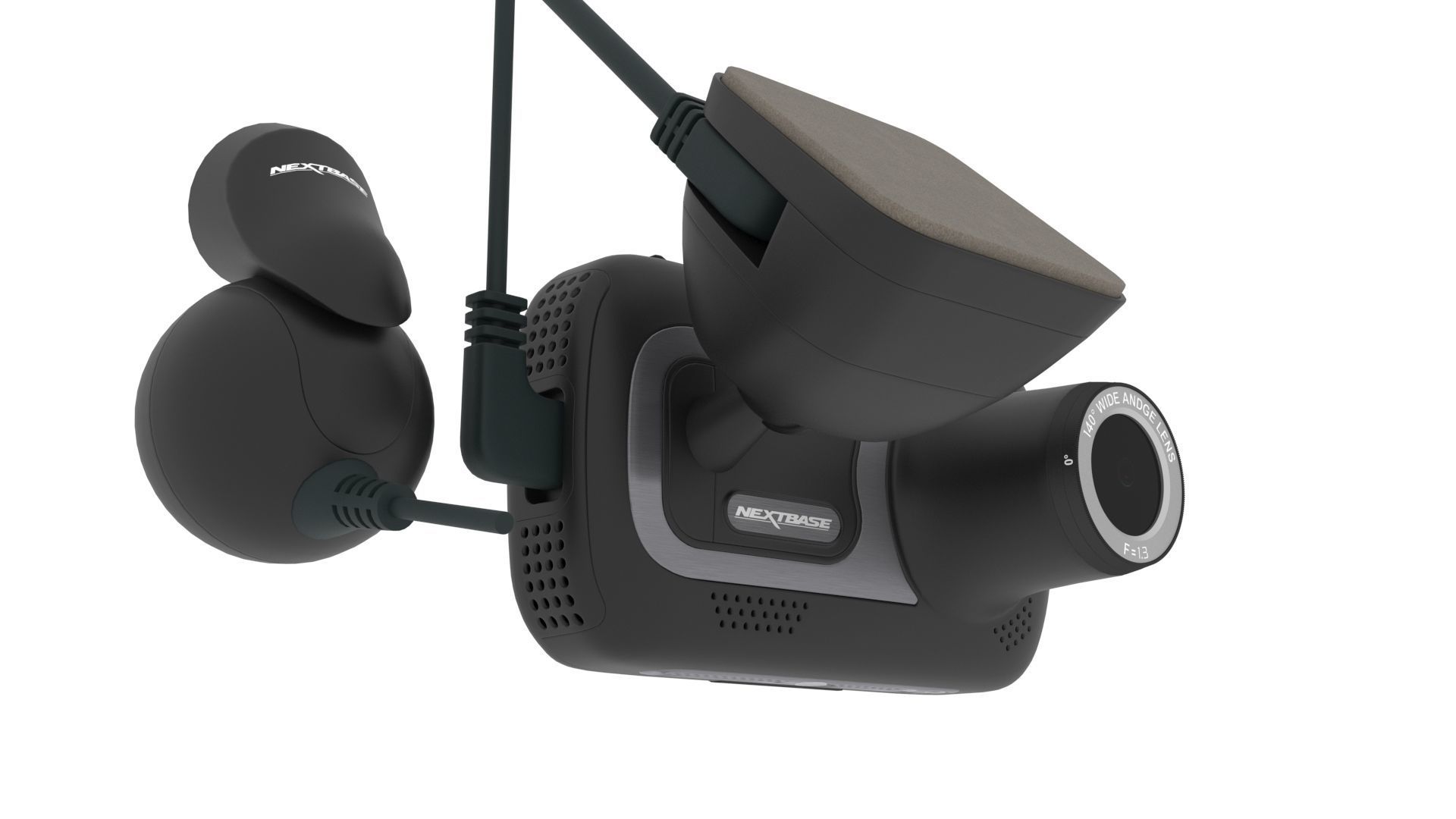 3D model Realistic Car Dash Cam model with attachments VR / AR / low ...