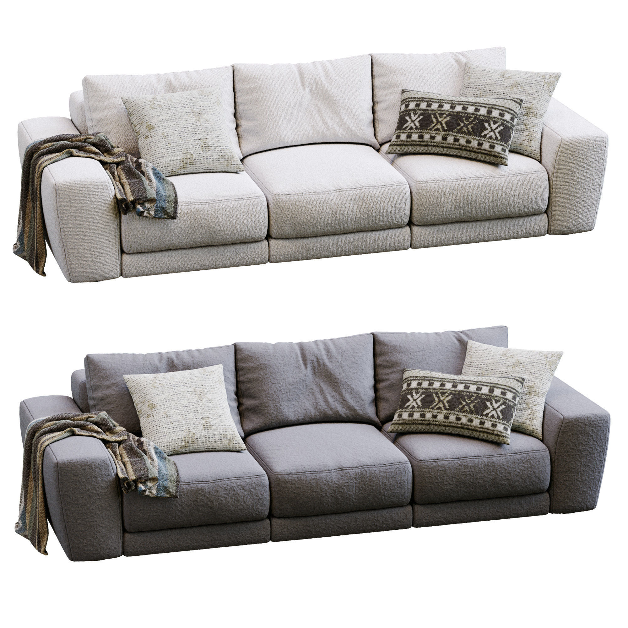 Pasha By Jesse 3 seater 3D model | CGTrader