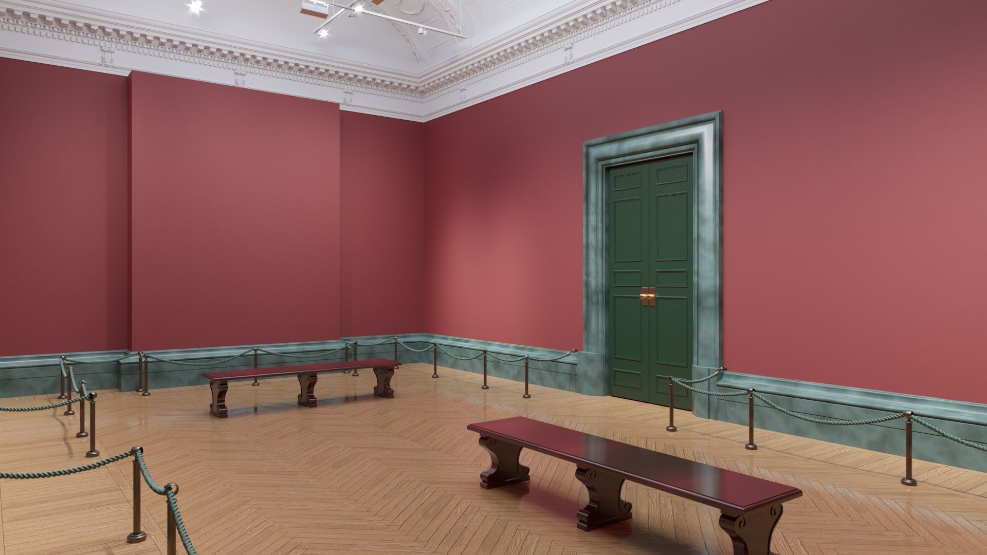 Museum Interior - London National Gallery - Room 4 3D model | CGTrader