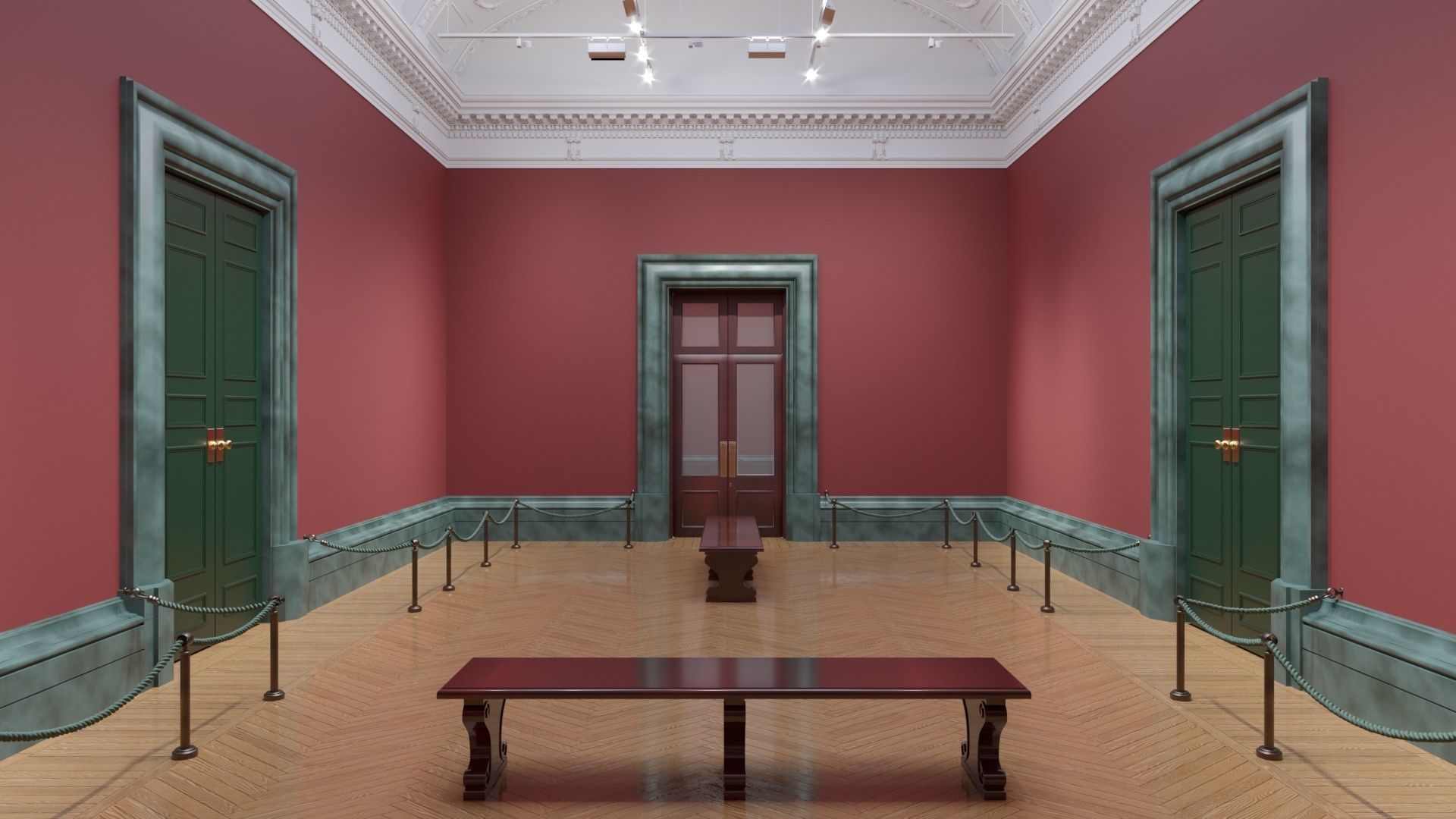 Museum Interior - London National Gallery - Room 4 3D model | CGTrader