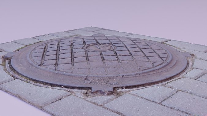 Cover manhole 03 high-poly 3D model | CGTrader